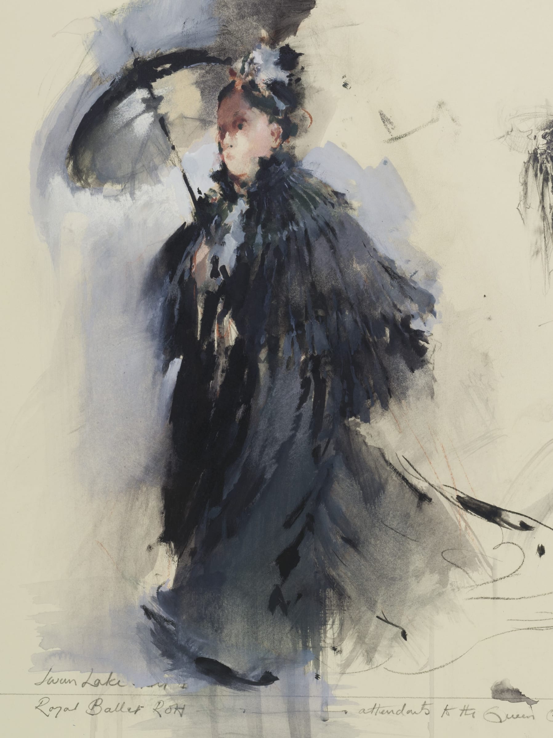 John Macfarlane, Woman with Parasol, Swan Lake, Royal Ballet, 2018 | Celf Gallery