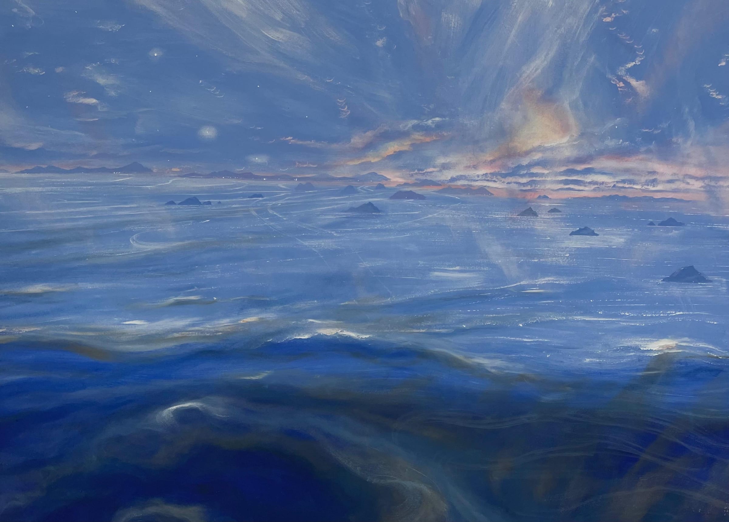 Iwan Gwyn Parry, Ancient Channel - Lullaby in Blue, 2025 | Celf Gallery