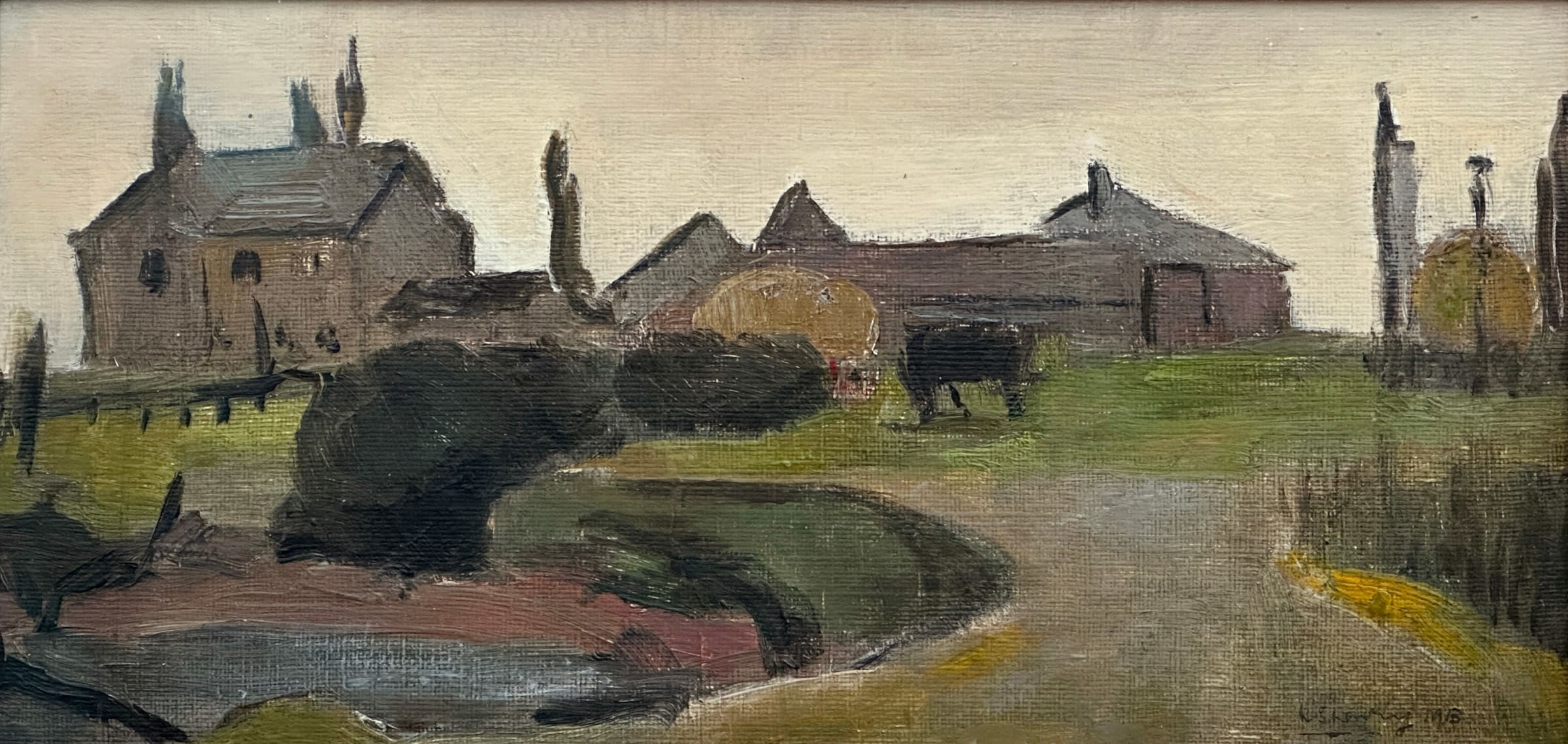 L.S Lowry, Wardley Farm Swinton Moss, 1913 | Contemporary Six