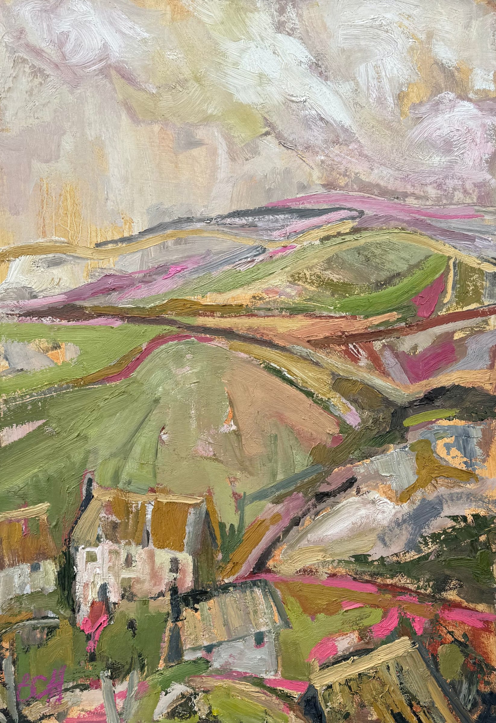 Emma Haggas, Cottages in the Valley (Hungerford Gallery) | Cricket Fine Art