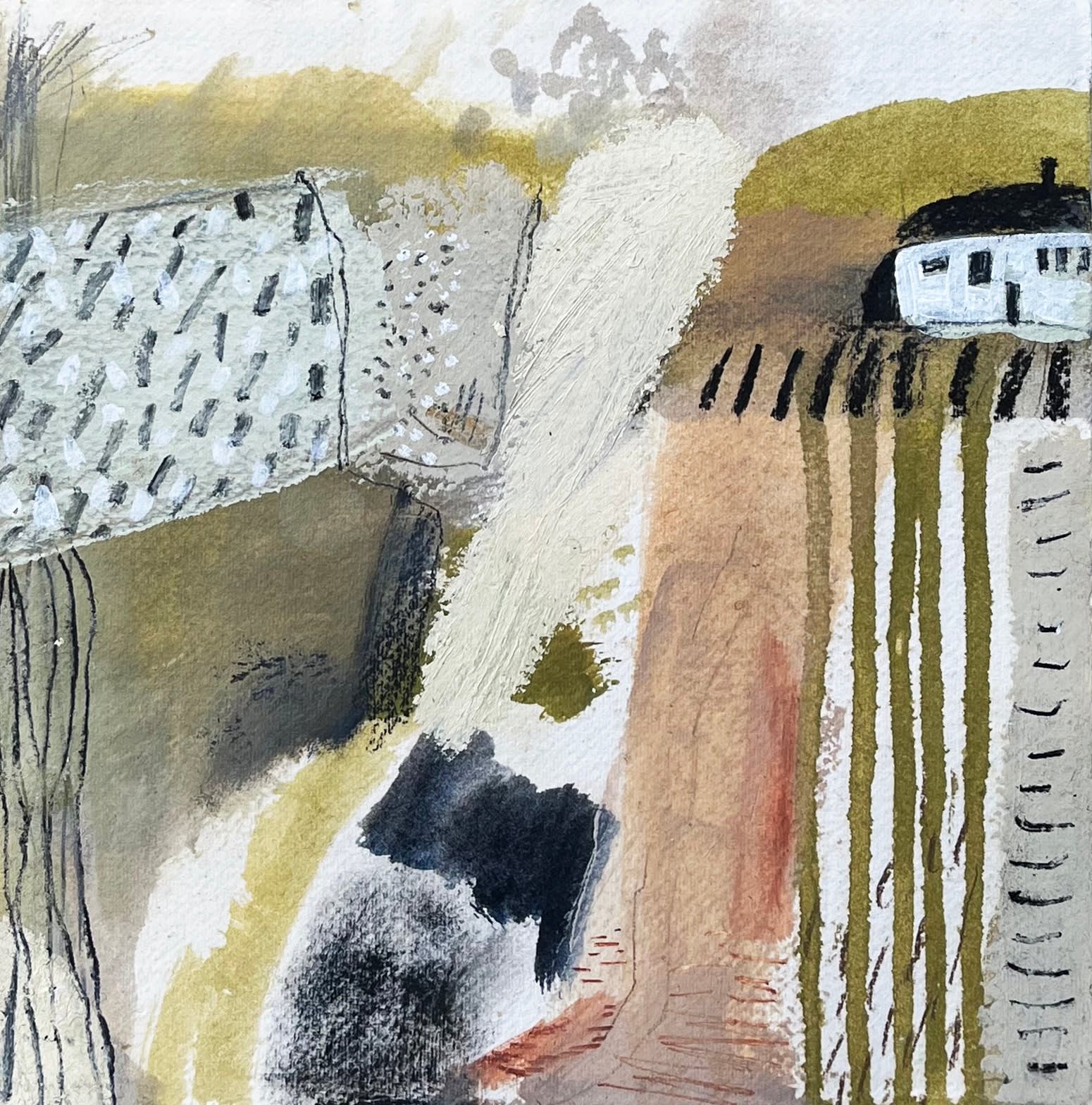 Sam Rudd, Up to the House | Cricket Fine Art