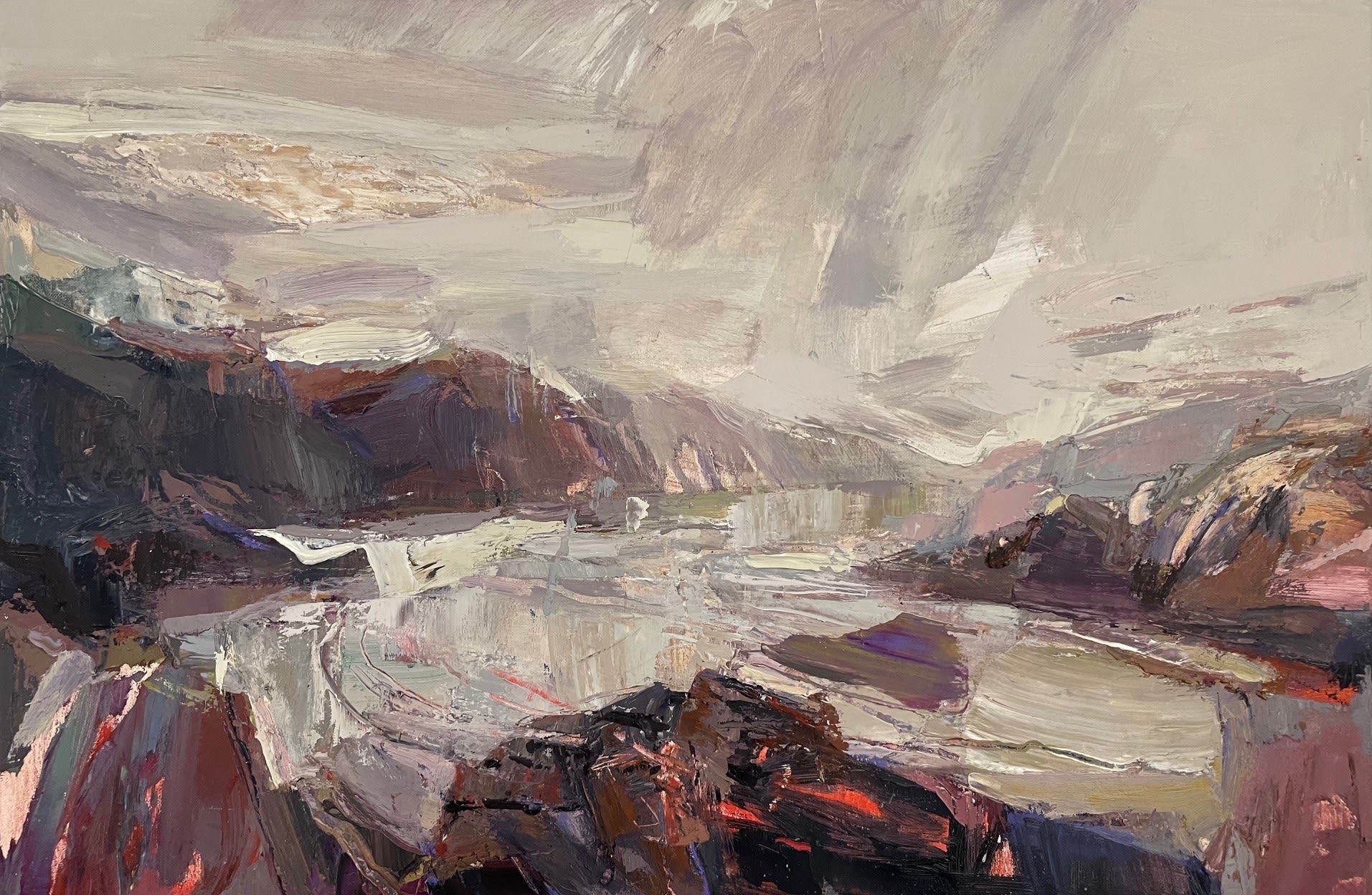 Beth Fletcher, Tide Turns and Takes the Sky, 2024 | Ffin y Parc Gallery