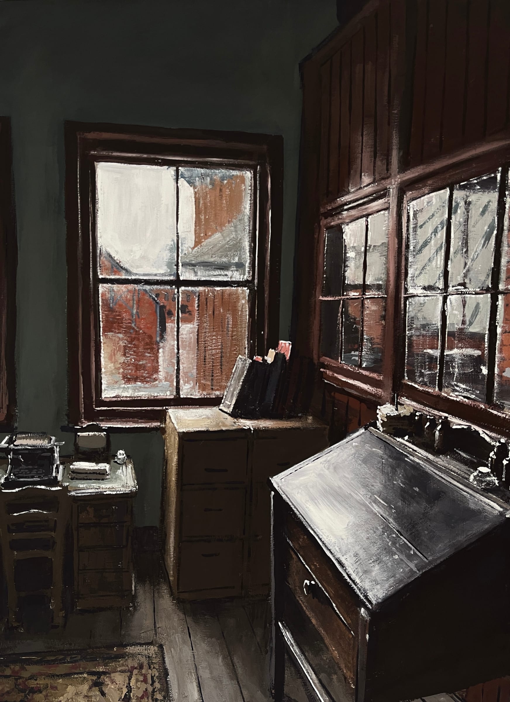Matthew Wood, Jackfield - Office with Ledger Desk | Ffin y Parc Gallery