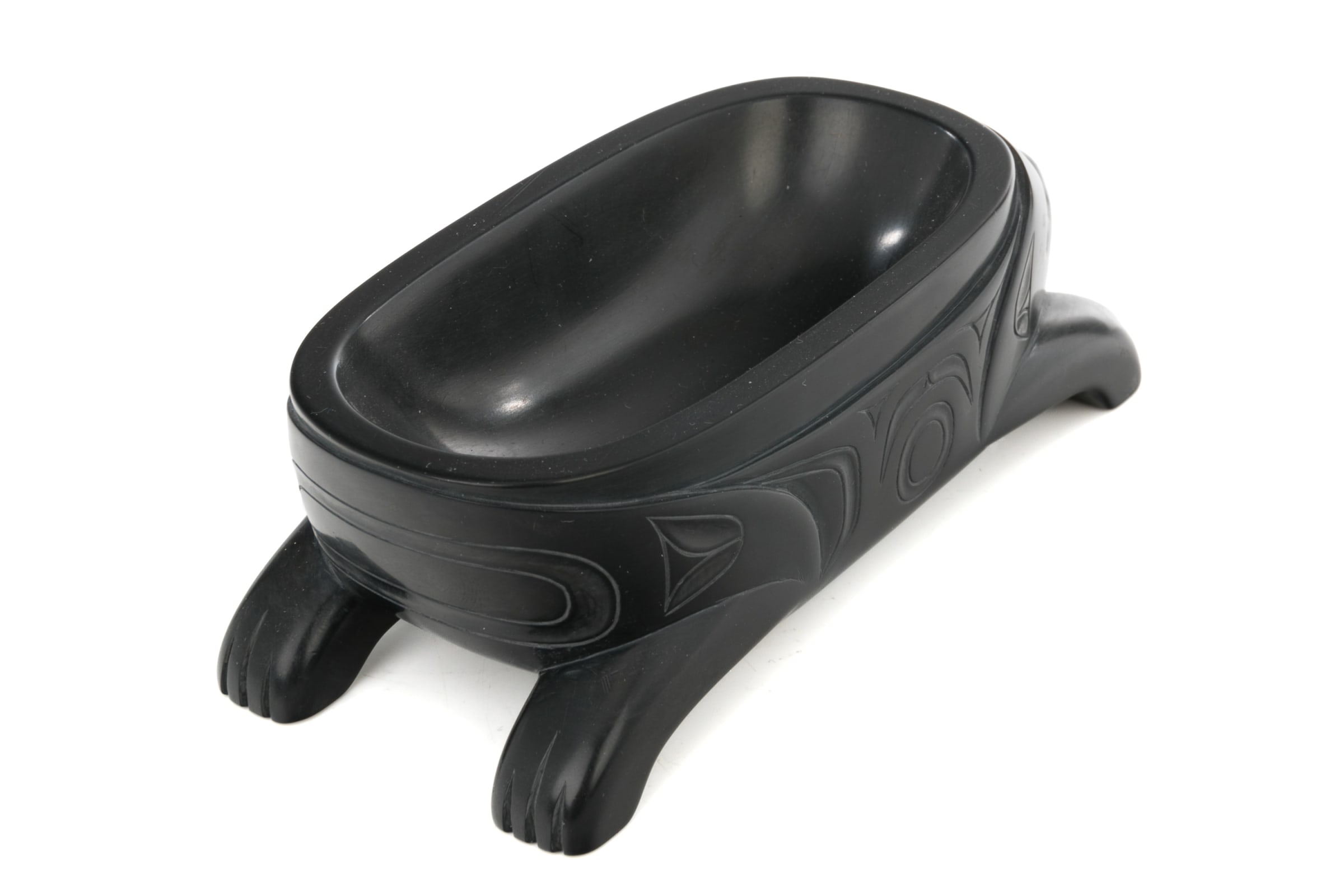 PAT DIXON (1938-2015) HAIDA, Model Frog Form Feast Bowl, Feb 1988 ...