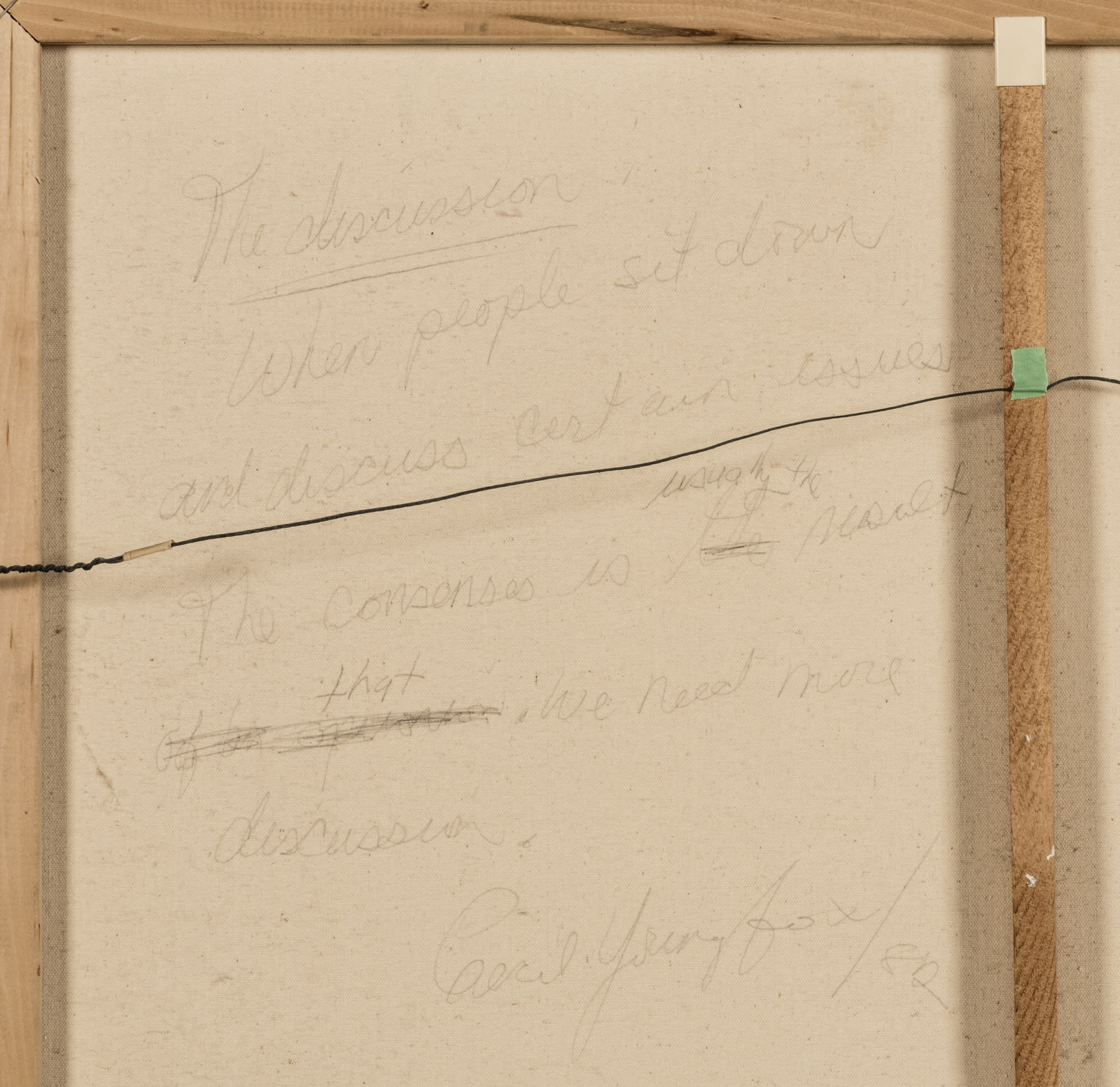 CECIL YOUNGFOX (1942-1987) MÉTIS / ANISHINAABE (OJIBWE), The Discussion ...