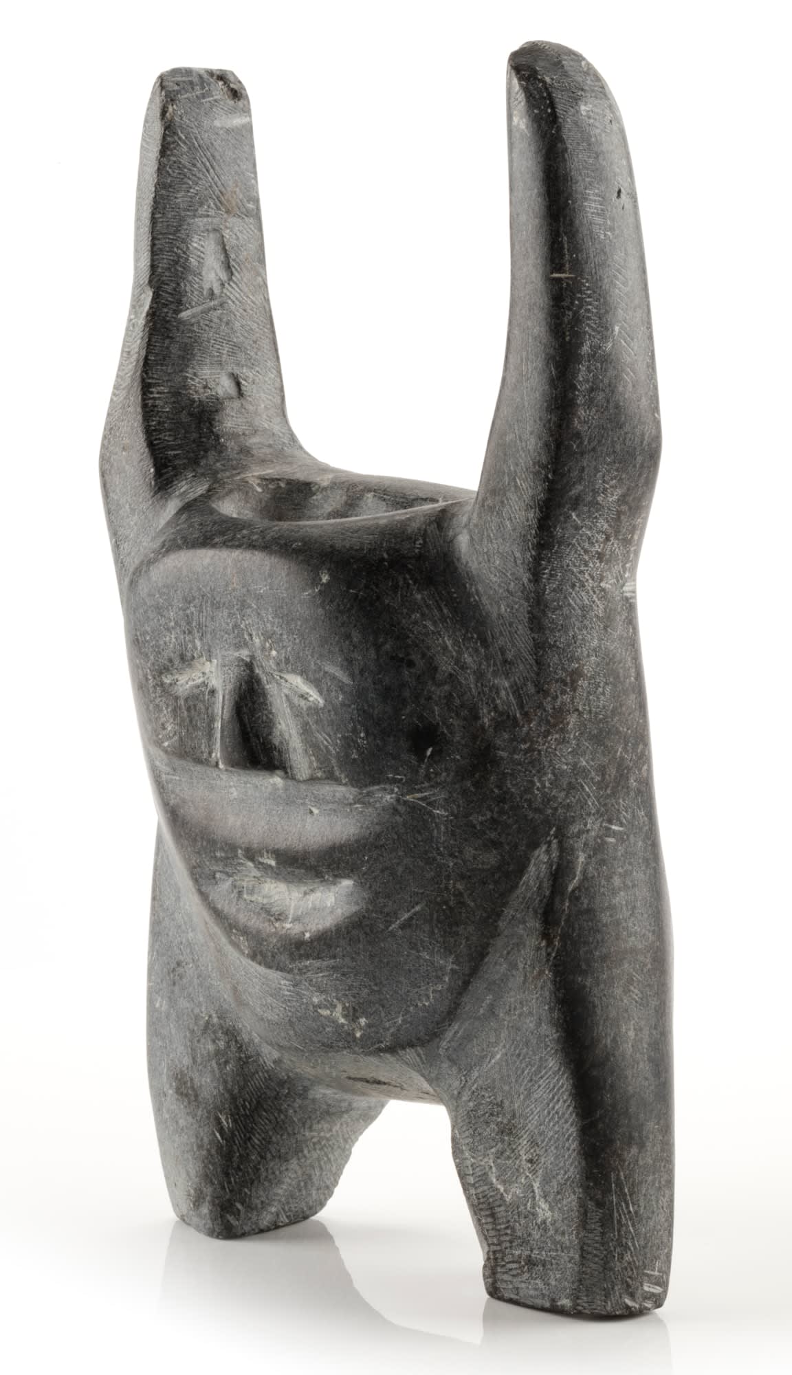 JOHN KAVIK (1897-1993) KANGIQLINIQ (RANKIN INLET), Figure with Upraised ...