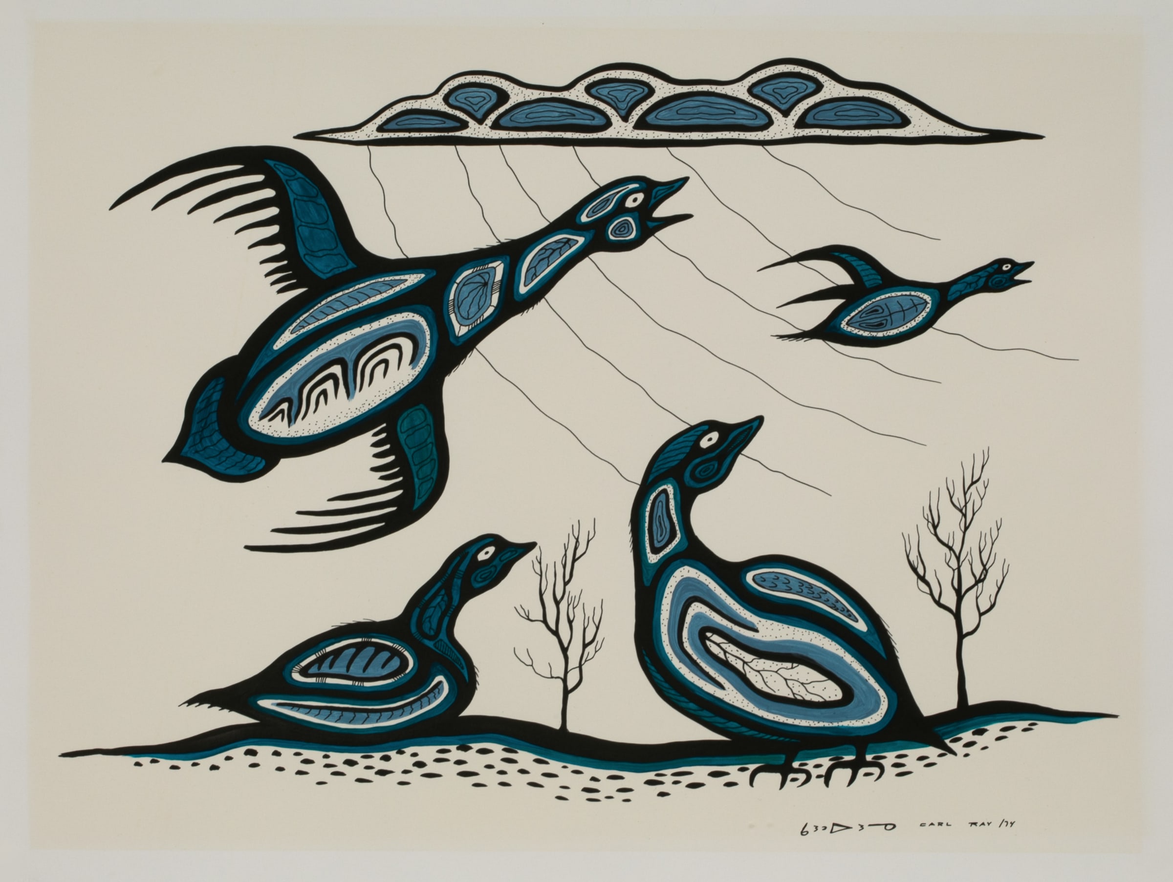 CARL RAY (1943-1978) CREE, Birds Fly South, 1974 | First Arts