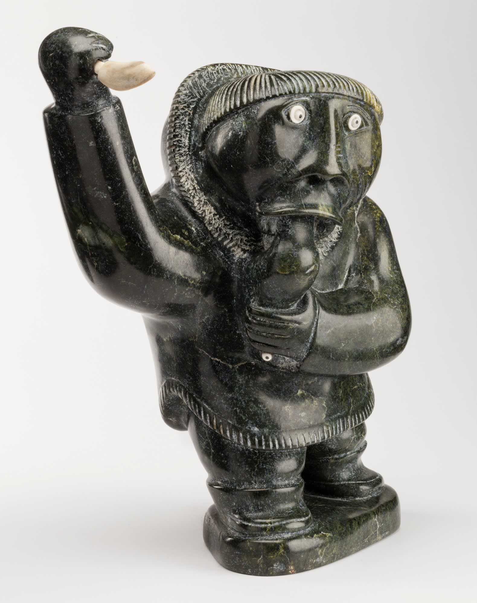 JUDAS ULLULAQ (1937-1999) UQSUQTUUQ (GJOA HAVEN), Hungry Fisherman, mid ...