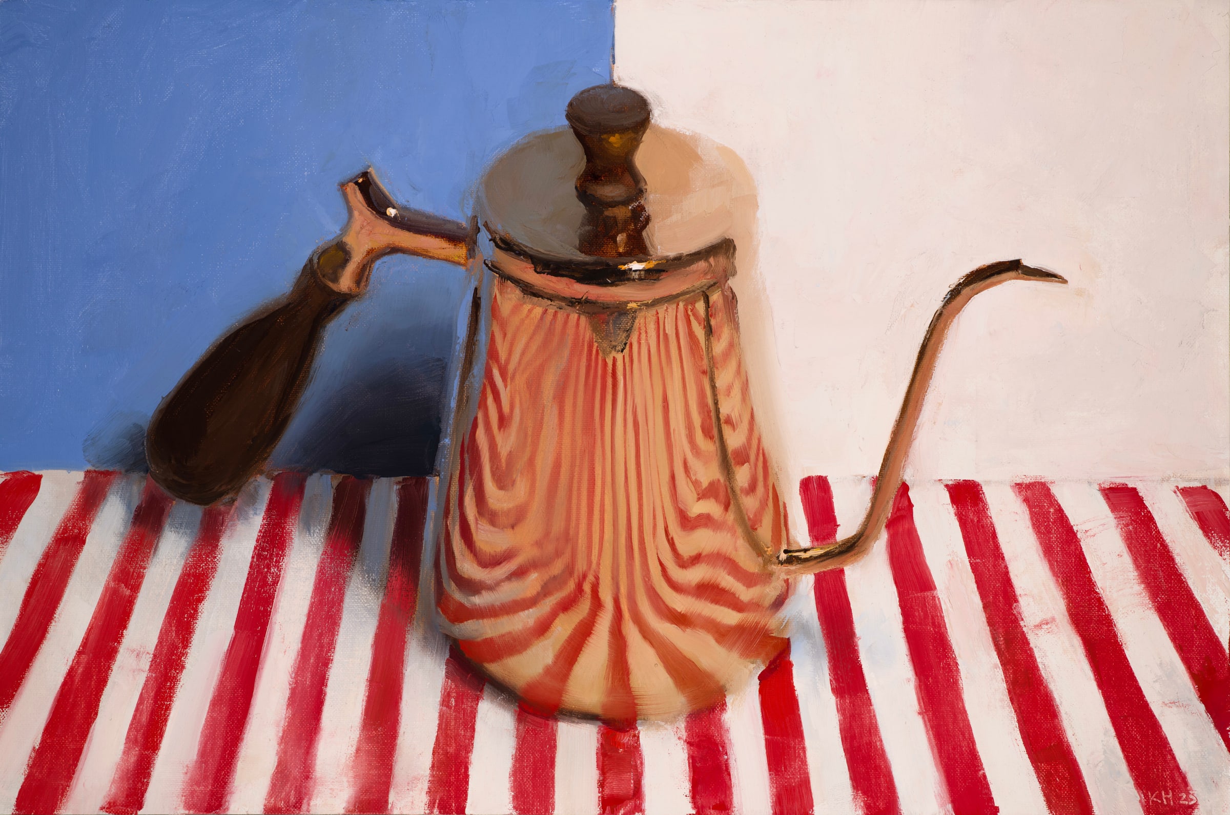 Kenny Harris, Copper Kettle With Stripes, 2025 | Galerie Mokum