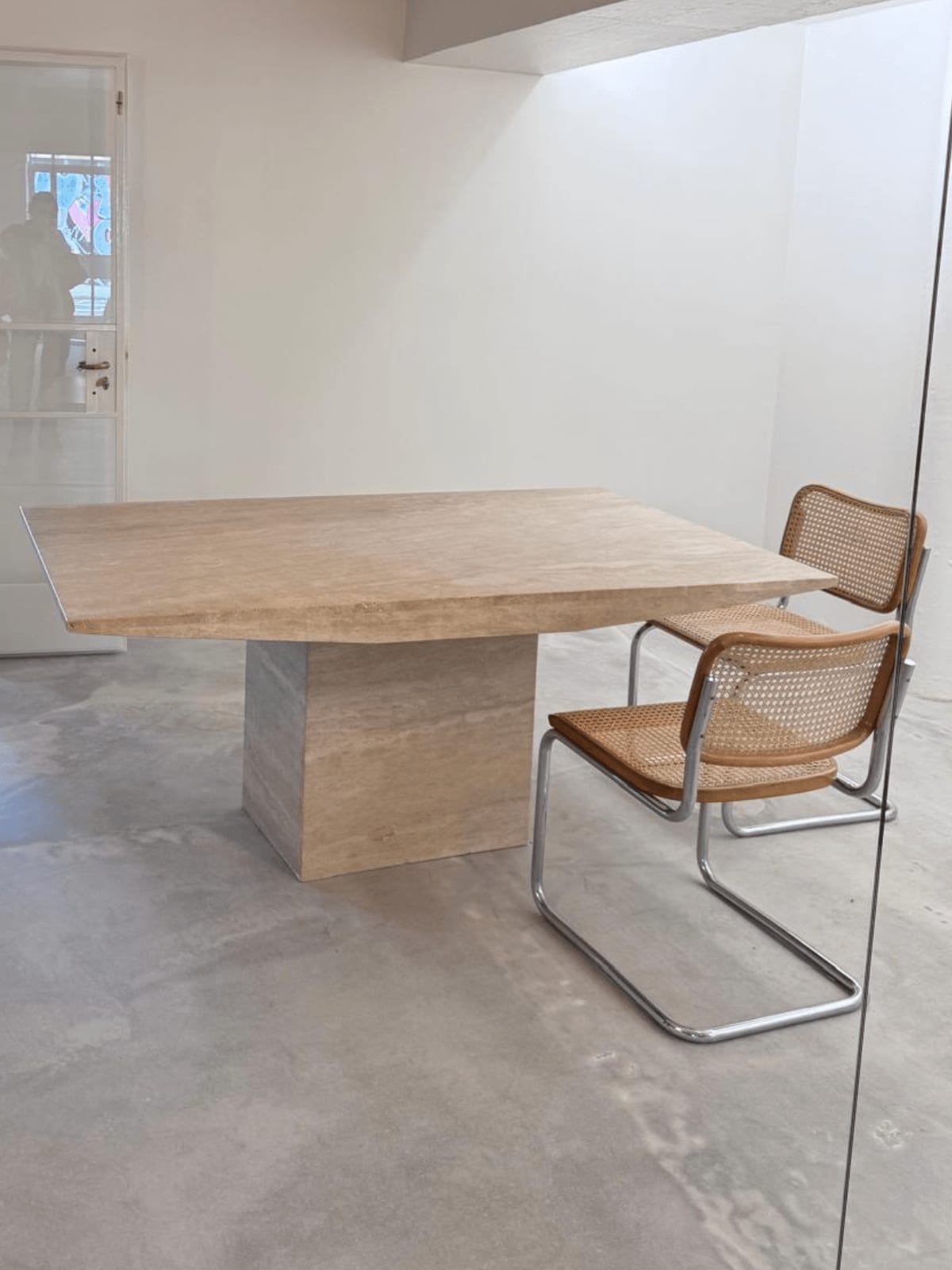 Table, Large Travertine Dining Table, 1970s | Golborne 44