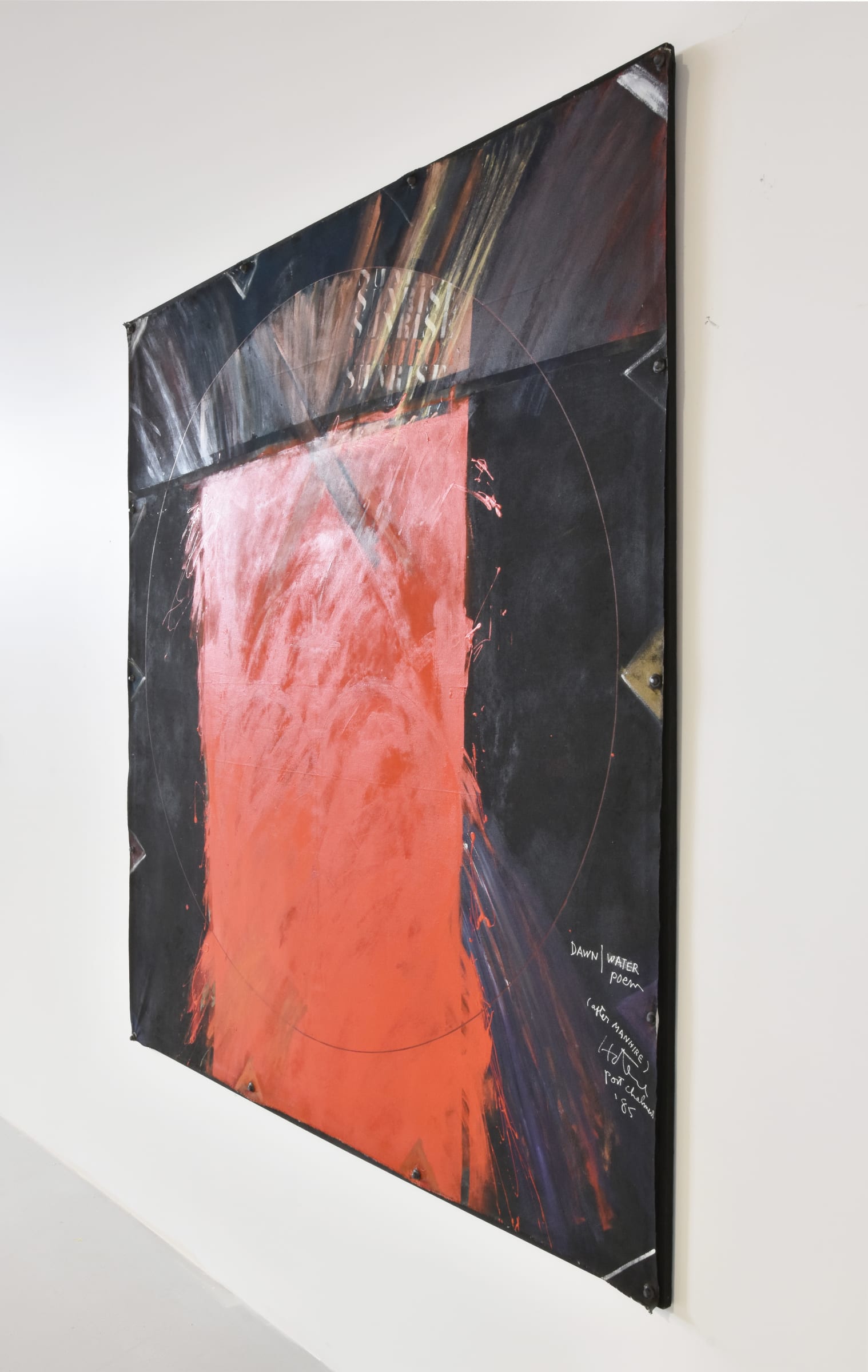 Ralph Hotere, Sunrise Mururoa / Dawn / Water Poem (After Manhire), 1985 ...