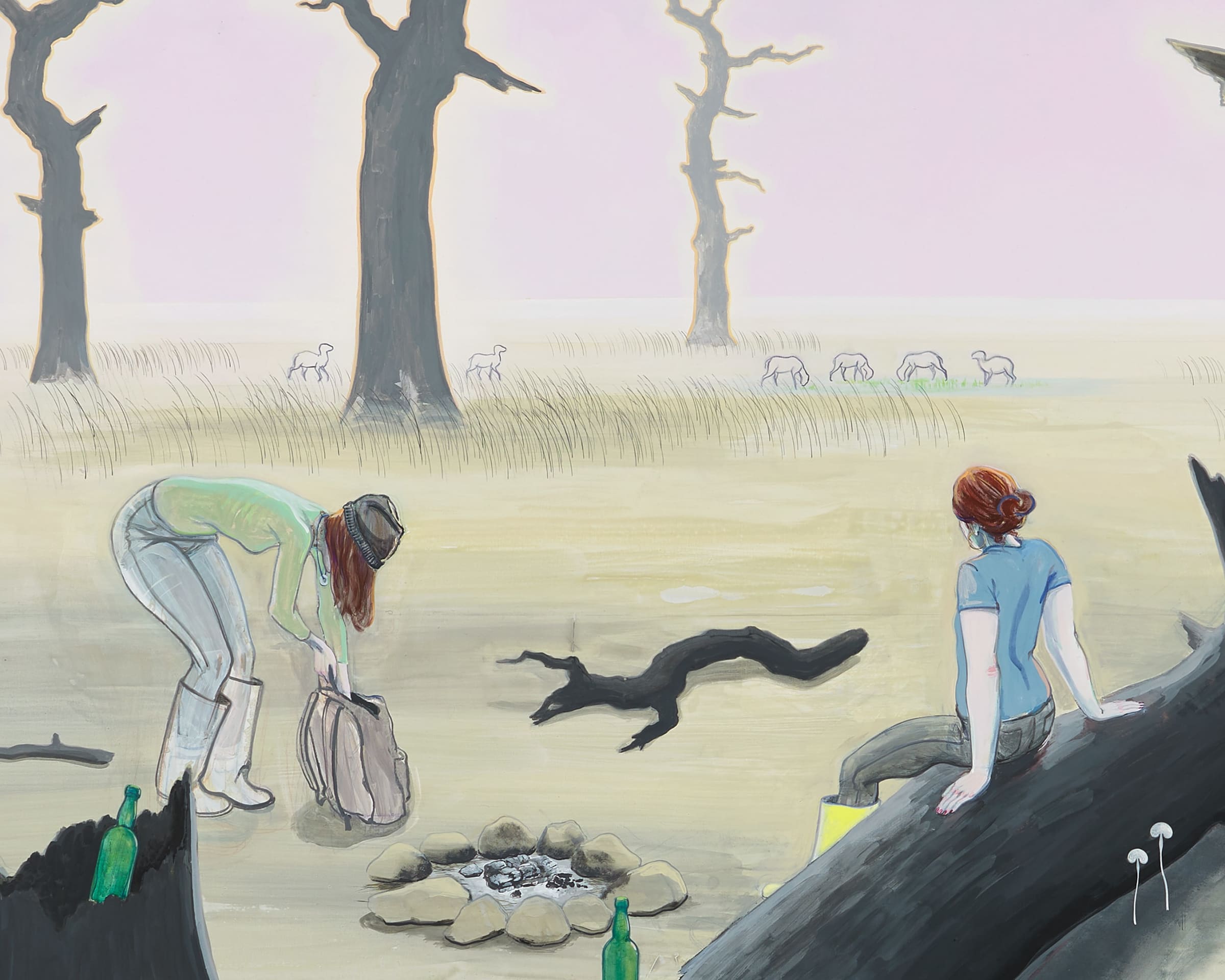 Charles Avery, Untitled (Two women, spent fire), 2024-2025 | GRIMM