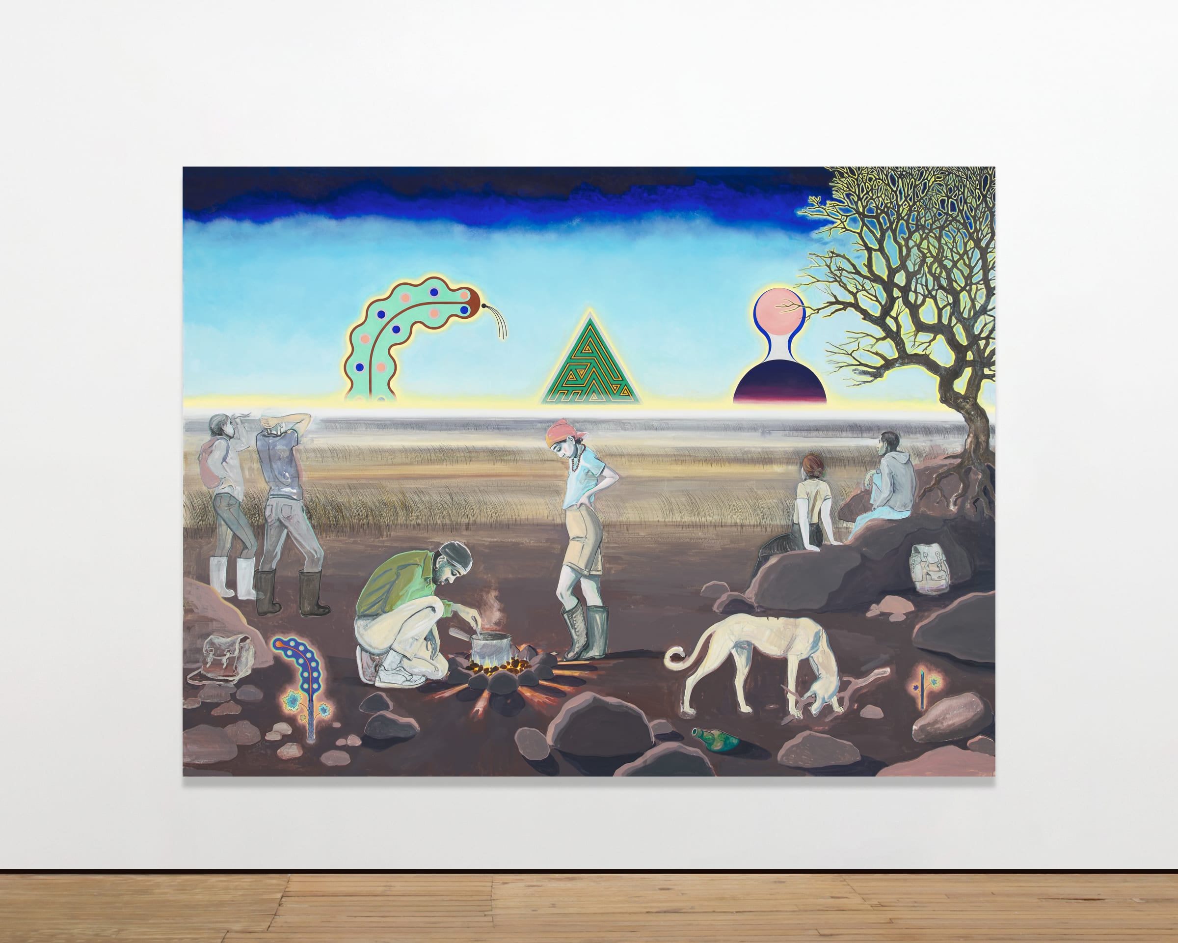 Charles Avery, Untitled (Encampment with three Eidola), 2024-2025 | GRIMM Charles Avery, Untitled (Encampment with three Eidola), 2024-2025 | GRIMM