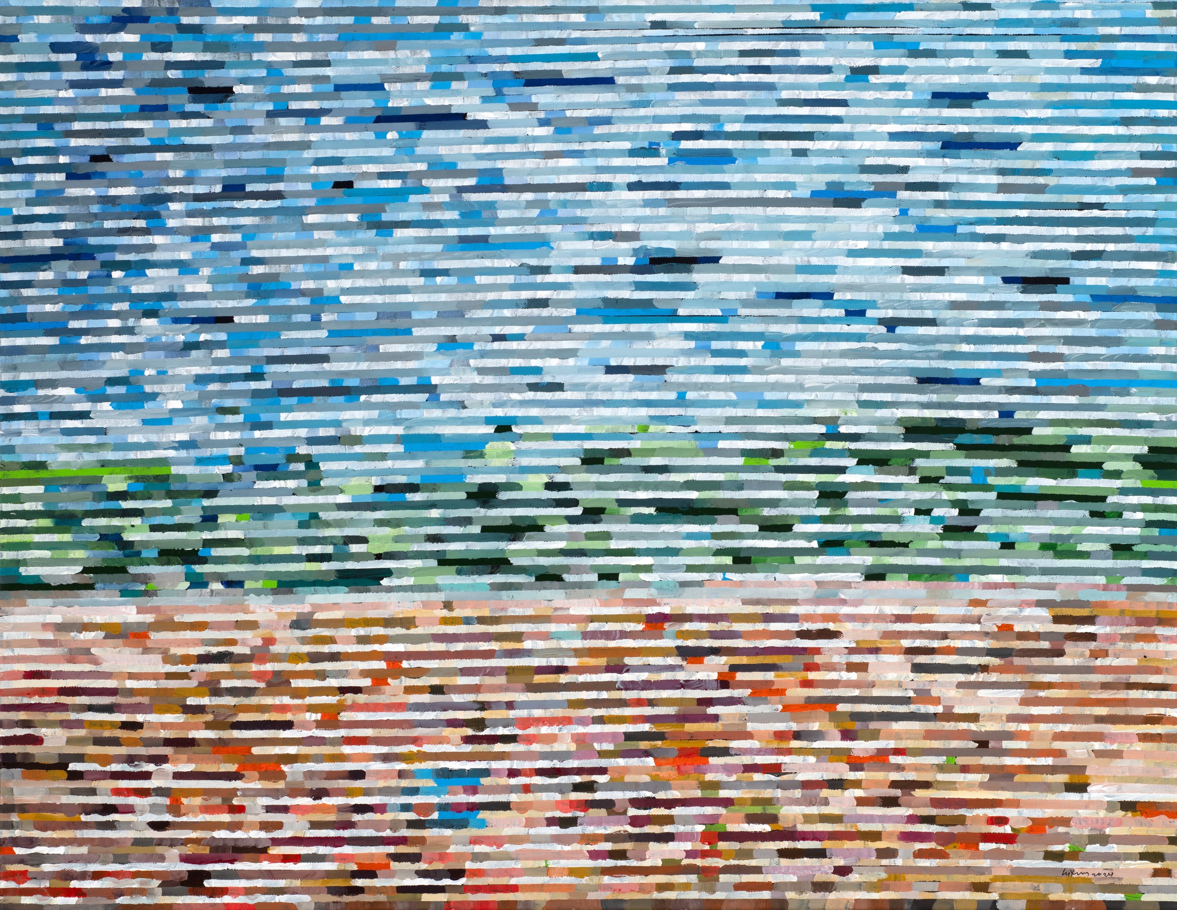 Chandraguptha Thenuwara, Neo Glitch - Landscape II, 2024 | Grosvenor Gallery