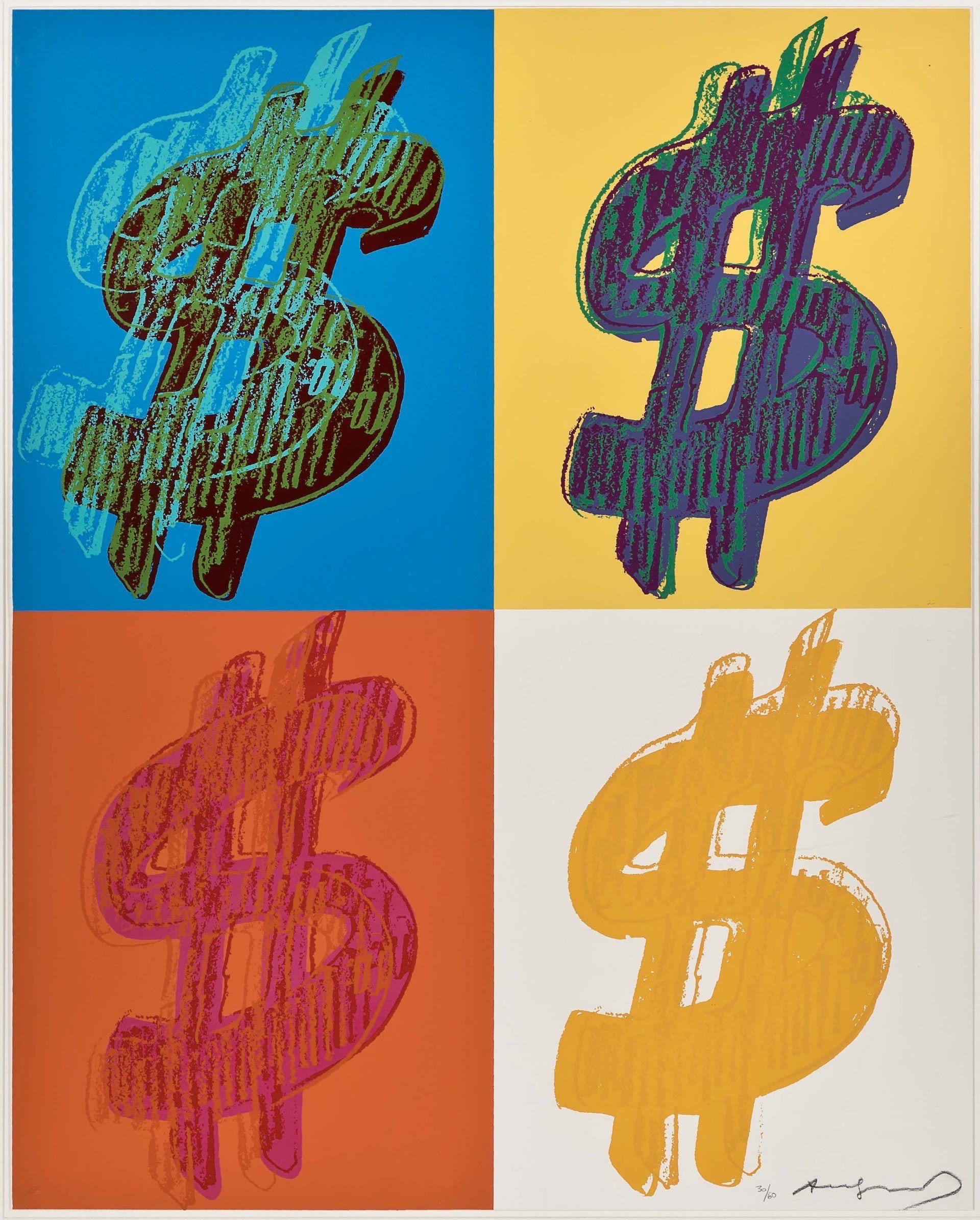 Andy Warhol, Dollar Sign Quadrant F.S. II 283-284, 1982 | Guy Hepner