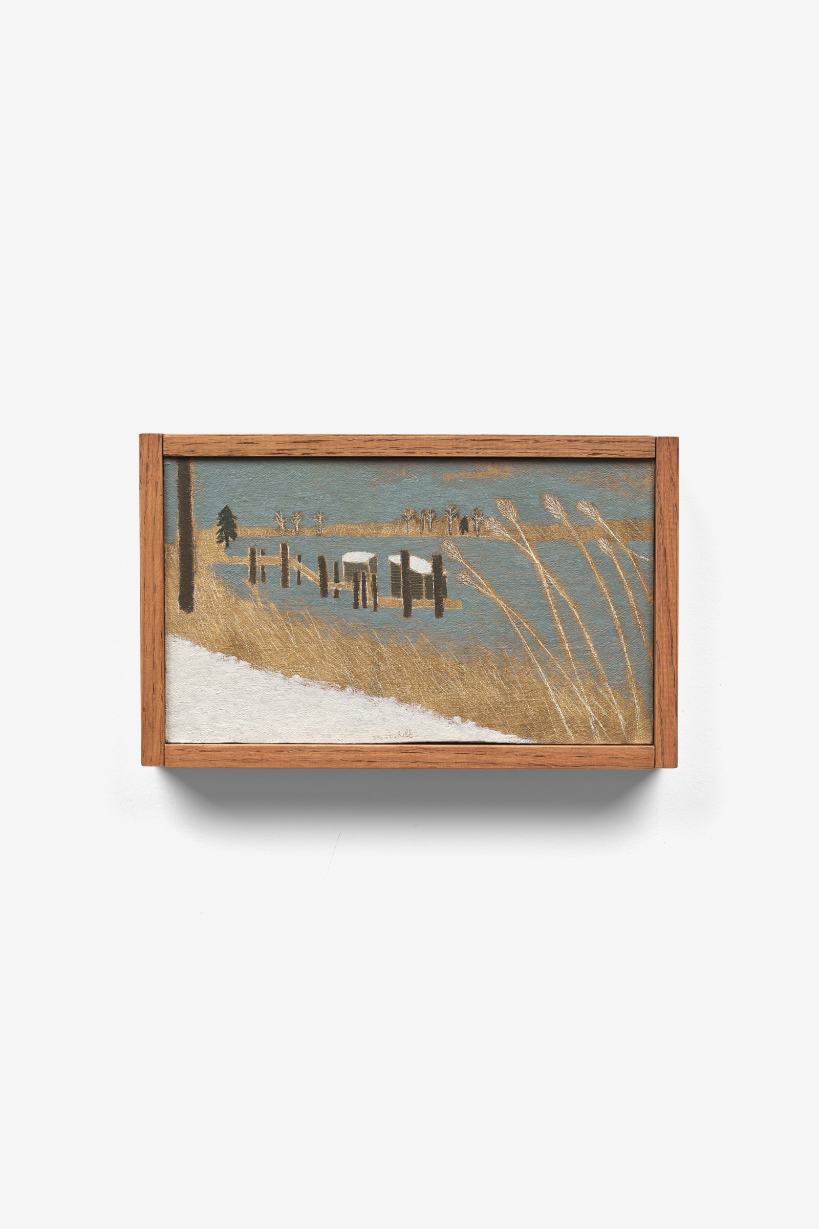 John Joseph Mitchell, Boathouses in the Snow, 2025 | Ingleby Gallery