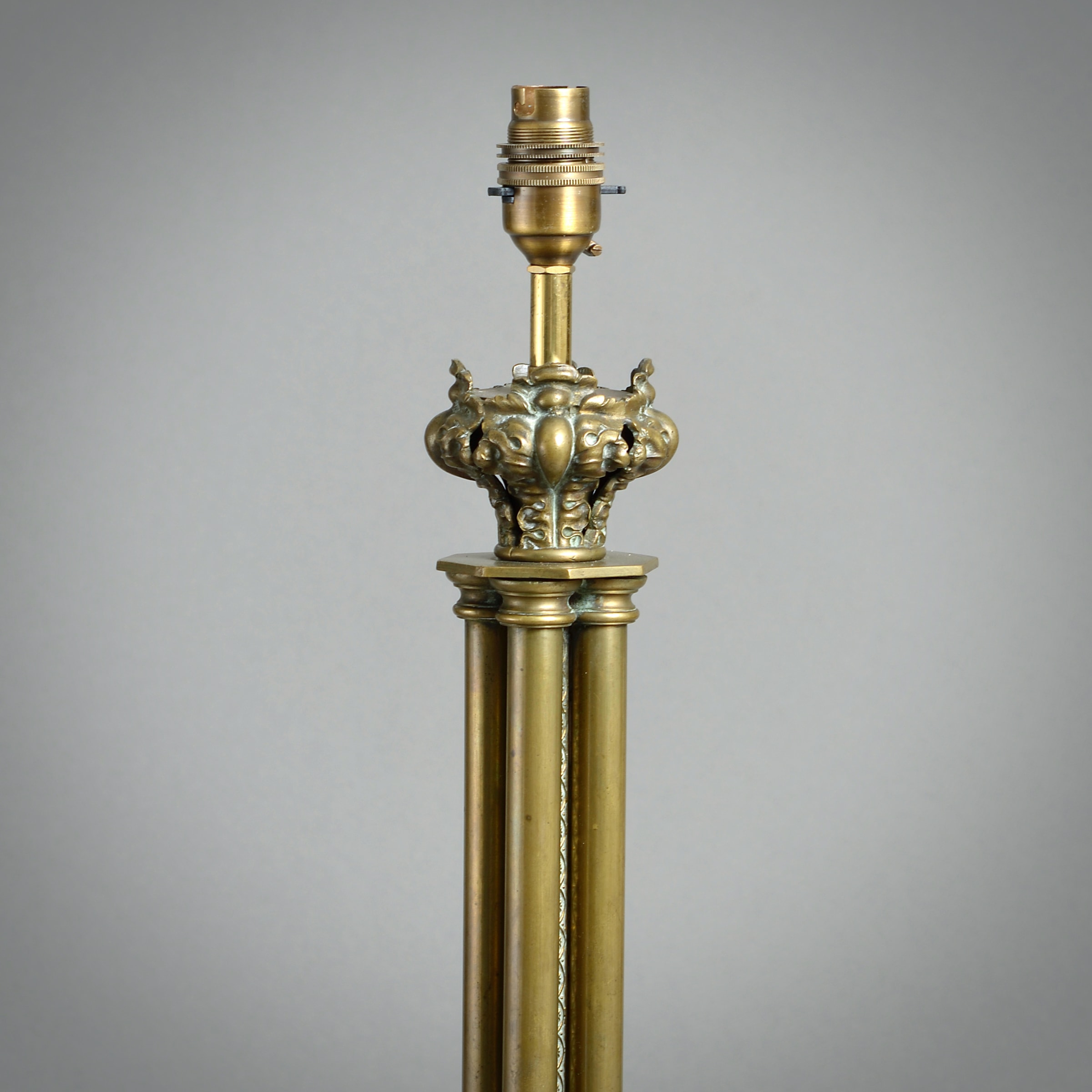 GEORGE IV GOTHIC BRASS TABLE LAMP BY THOMAS MESSENGER & SONS | JAMES ...