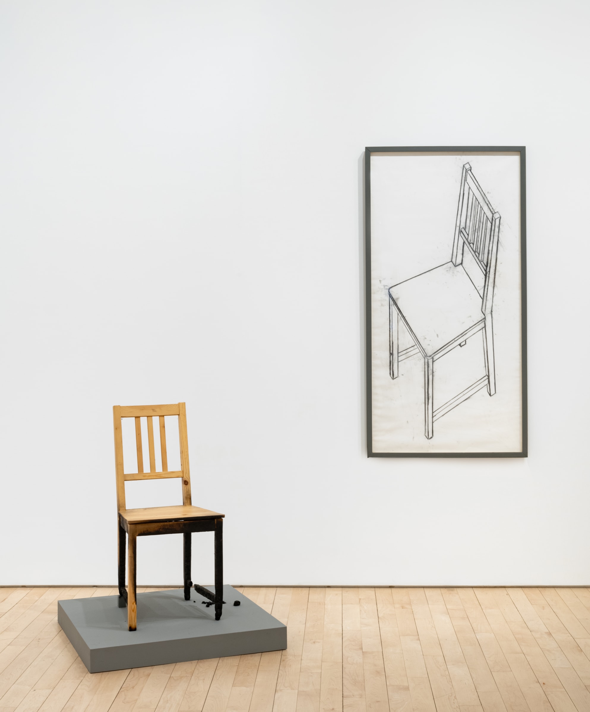 Allan Wexler, Burnt Chair / Charcoal Drawing, 2007 | Jane Lombard Gallery