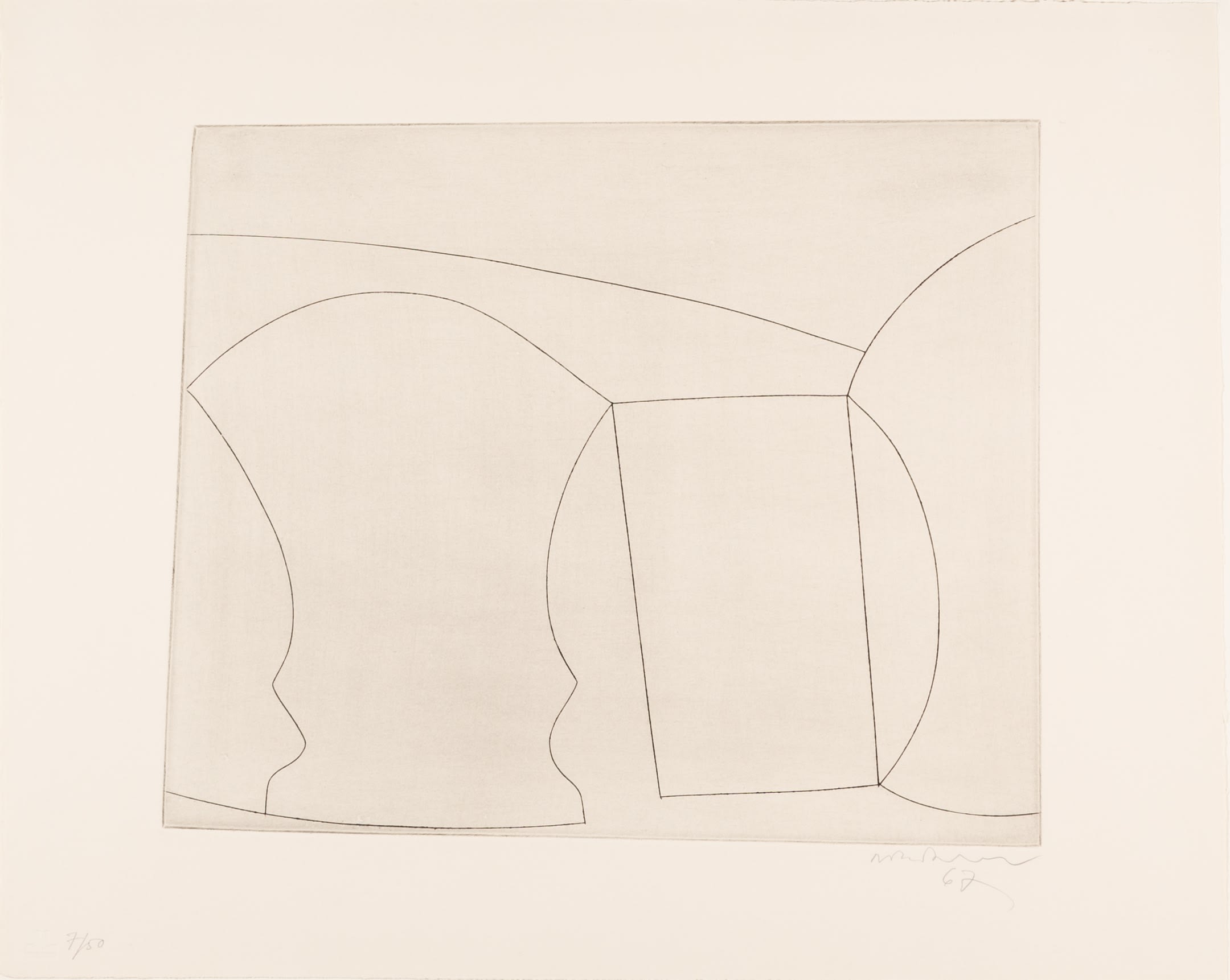 Ben Nicholson, Two Goblets and a Mug, 1967 | Jenna Burlingham Gallery