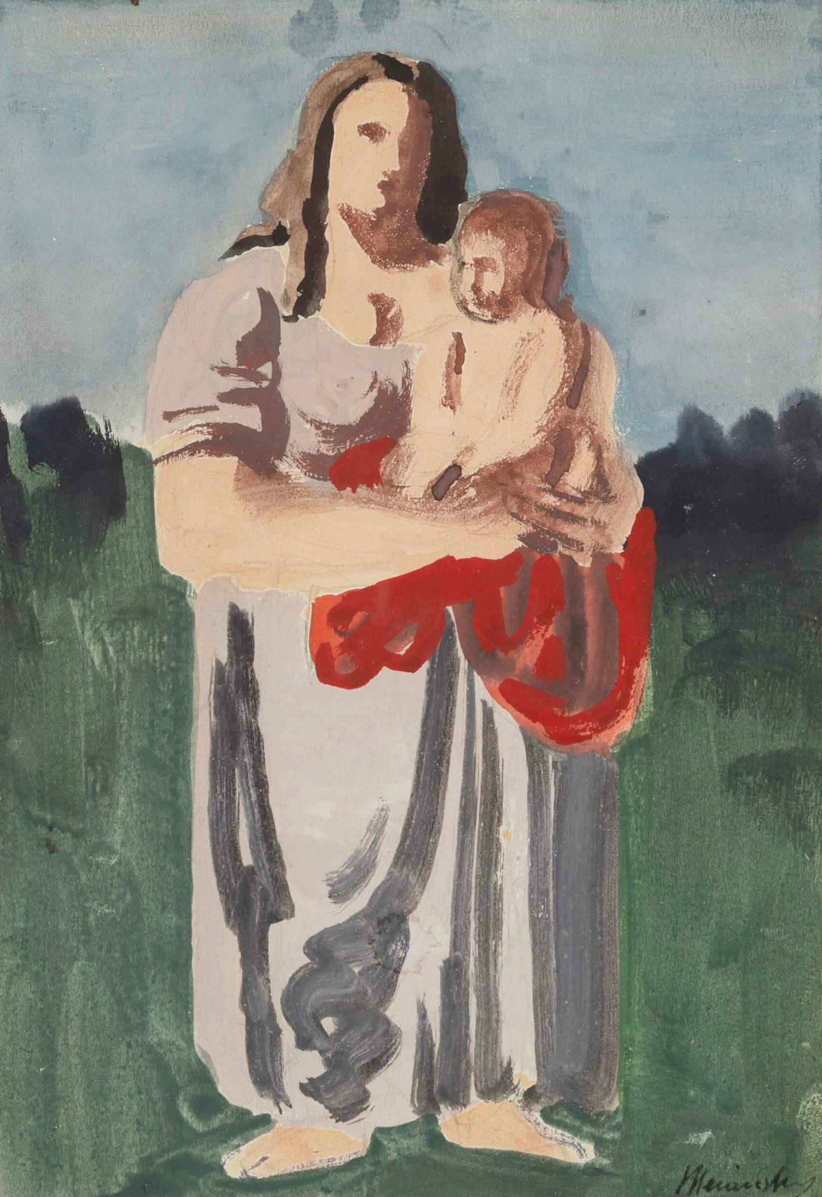 Bernard Meninsky, Mother and Child, 1950 | Jenna Burlingham Gallery