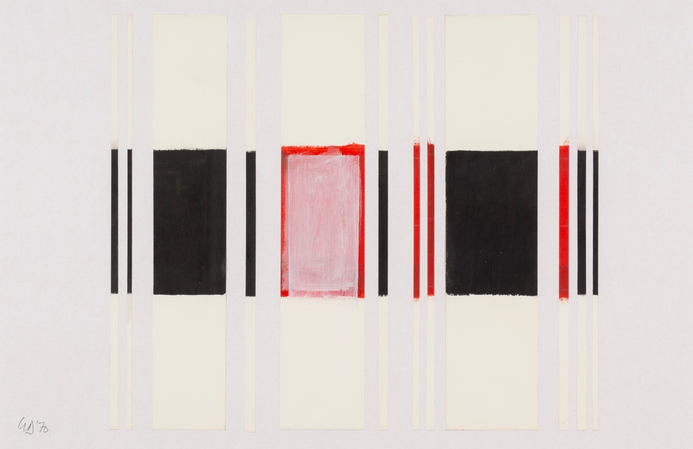 George Dannatt, Vertical Motif in Red and Black, 1970-1989 | Jenna ...