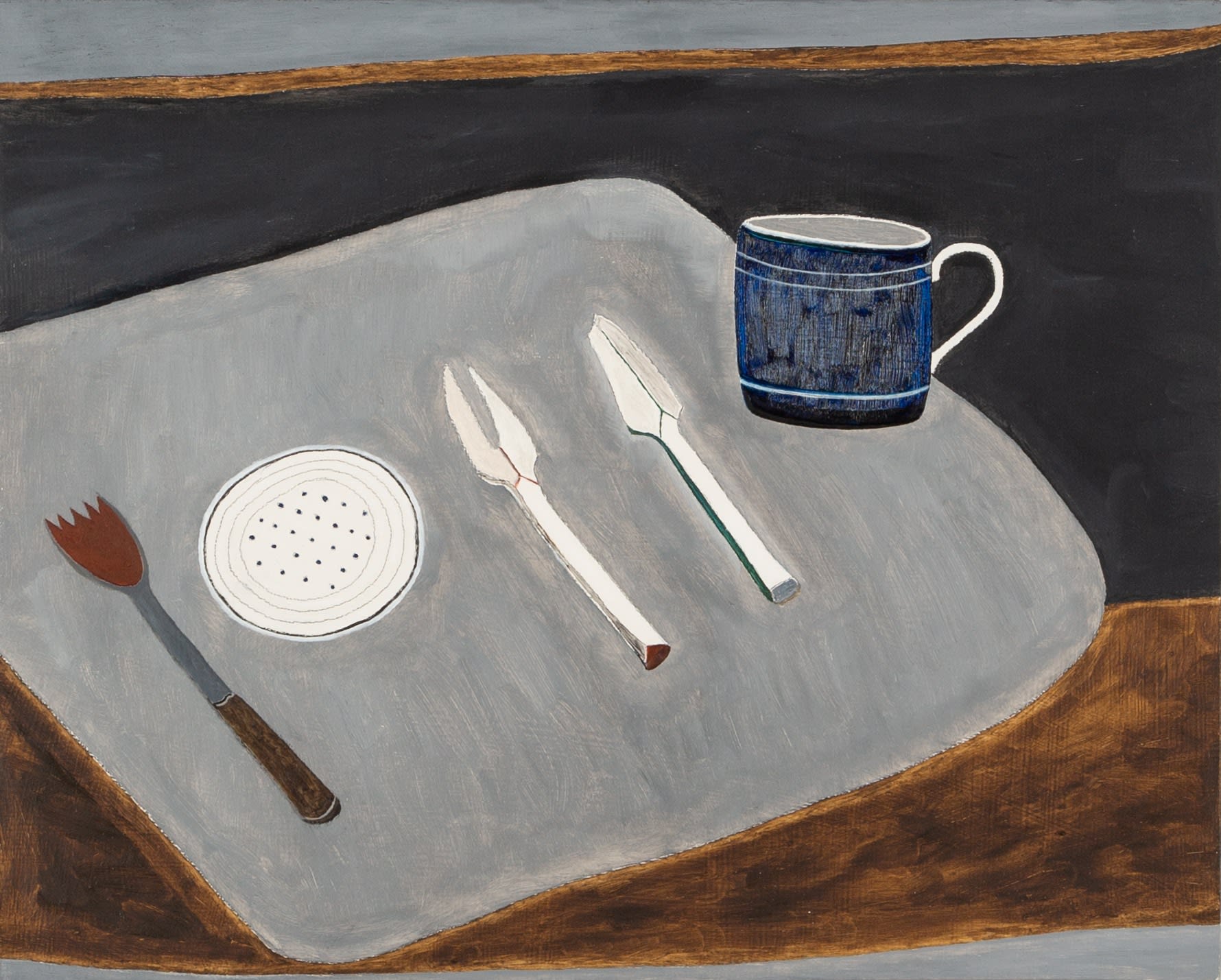 Rachel Nicholson, Still Life on Grey with Spotty Plate, 1979 | Jenna ...