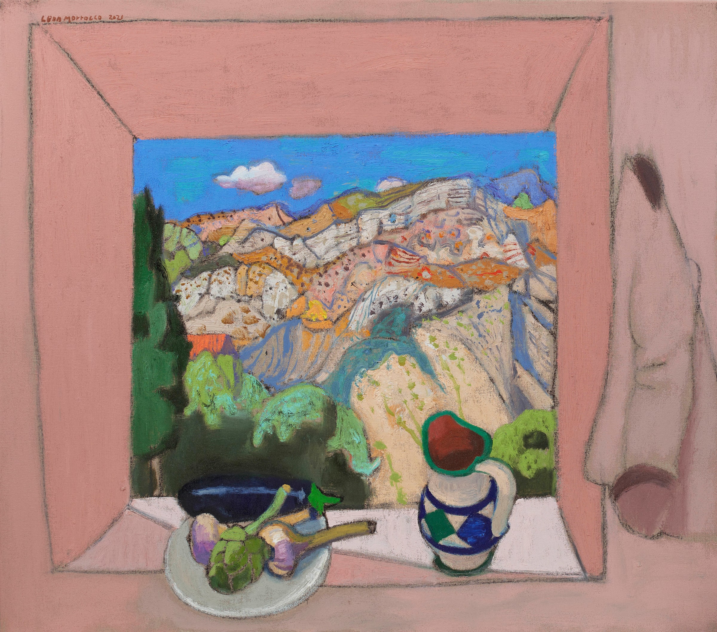Leon Morrocco, Still Life in Front of Sunlit Mountain, 2021 | John ...