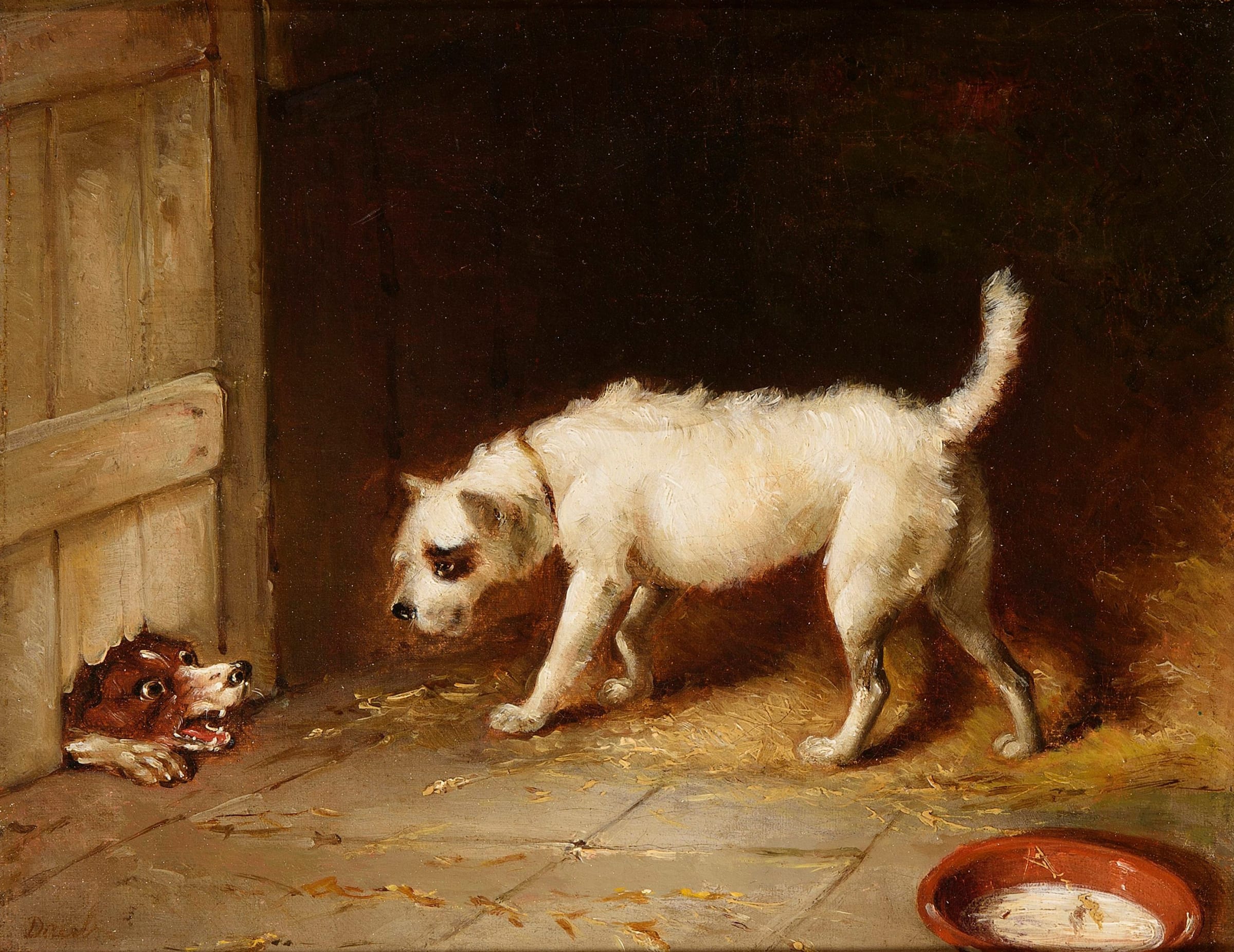 19th Century English School, An Aggressive intruder - White English ...