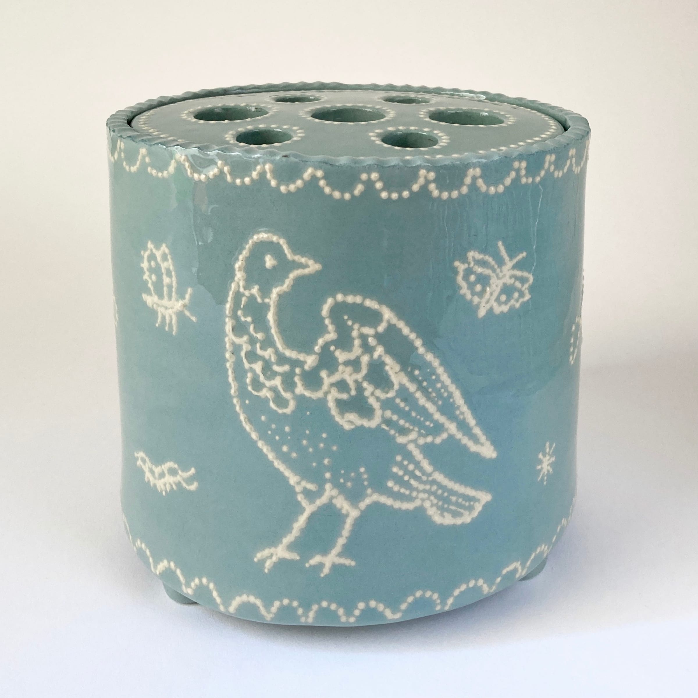 Emily Mitchell, Blue Bird Flower Brick | Eastwood Fine Art