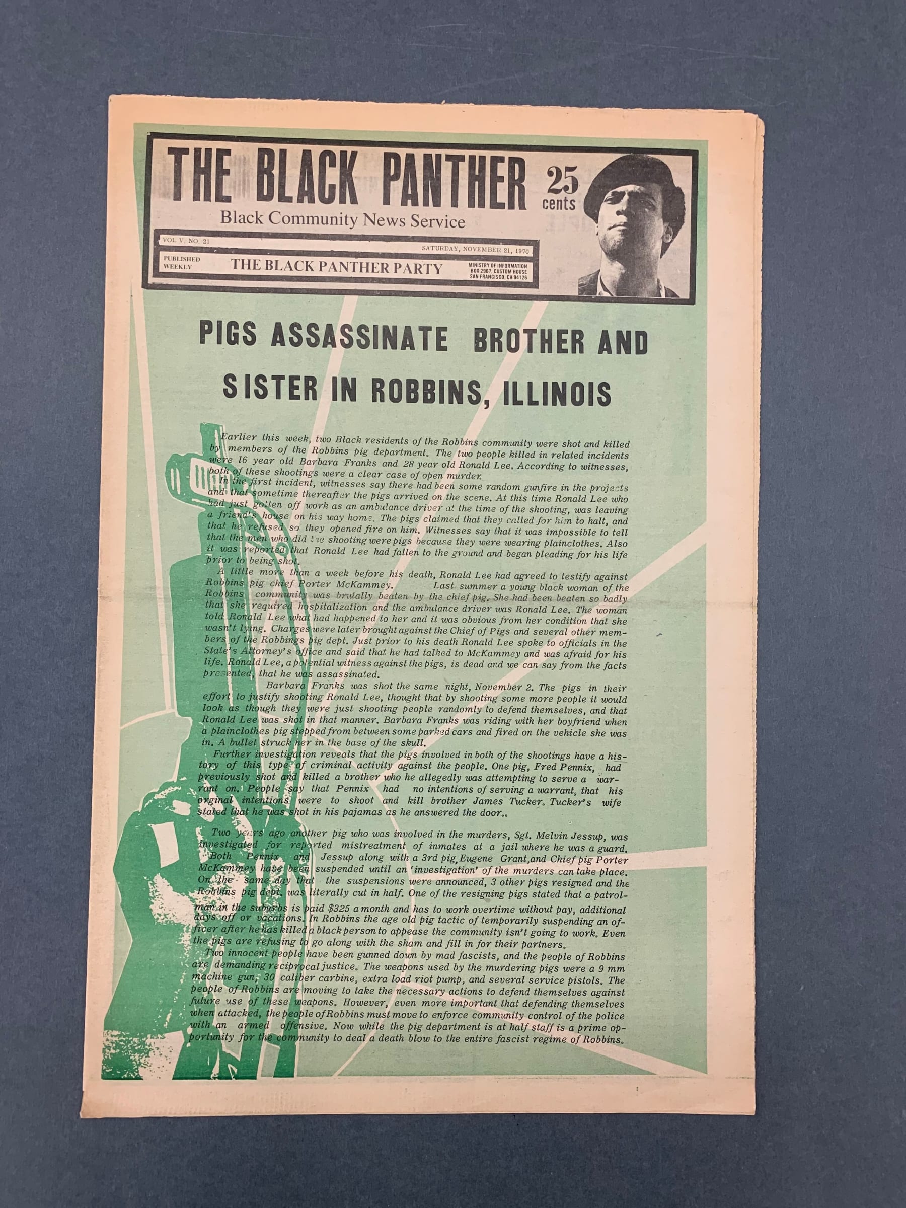 Huey P. Newton, The Black Panther: Intercommunal News Service, 1970 ...