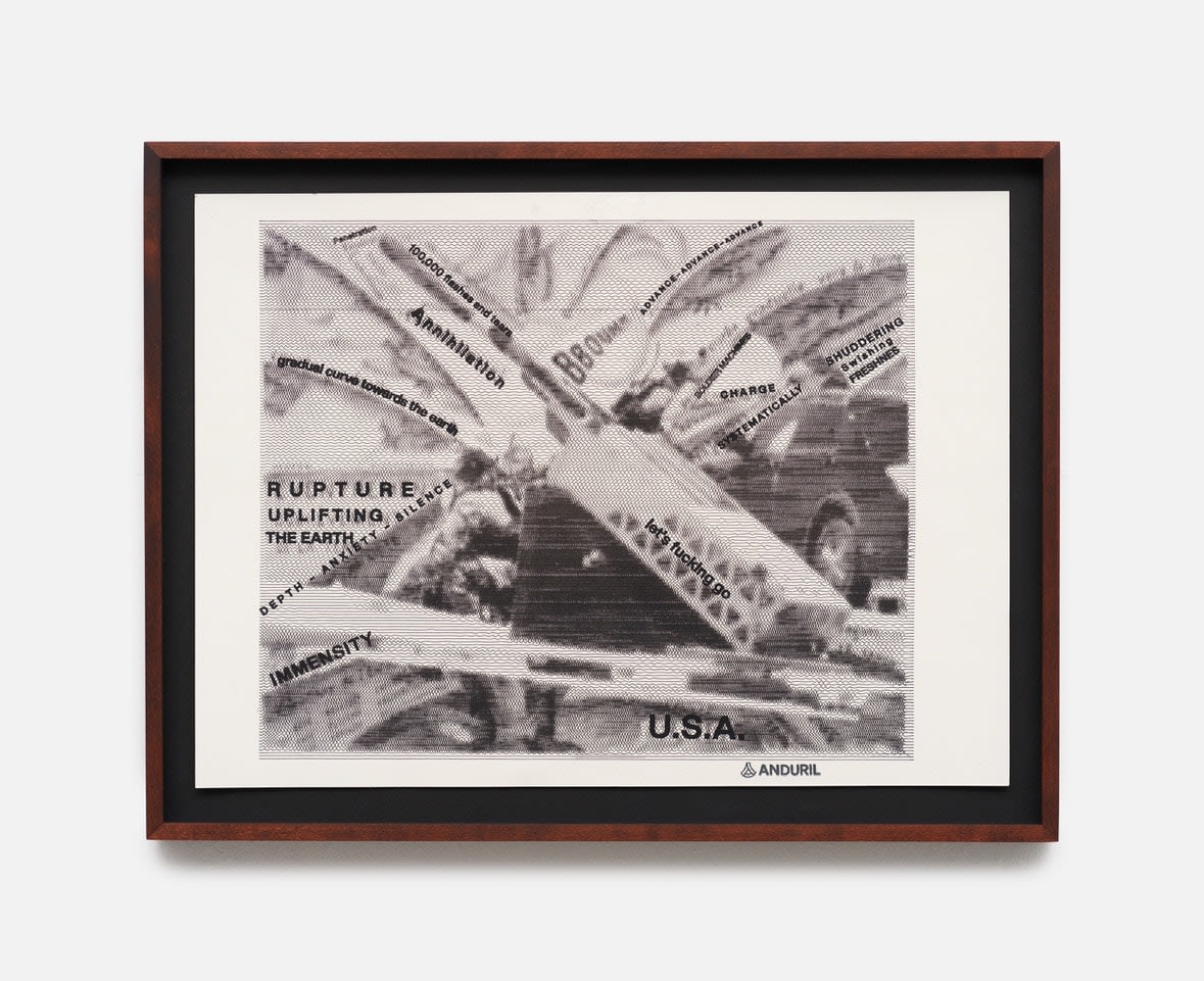 Simon Denny, Anduril ALTIUS-600 in Action, 2025 | Kraupa-Tuskany Zeidler