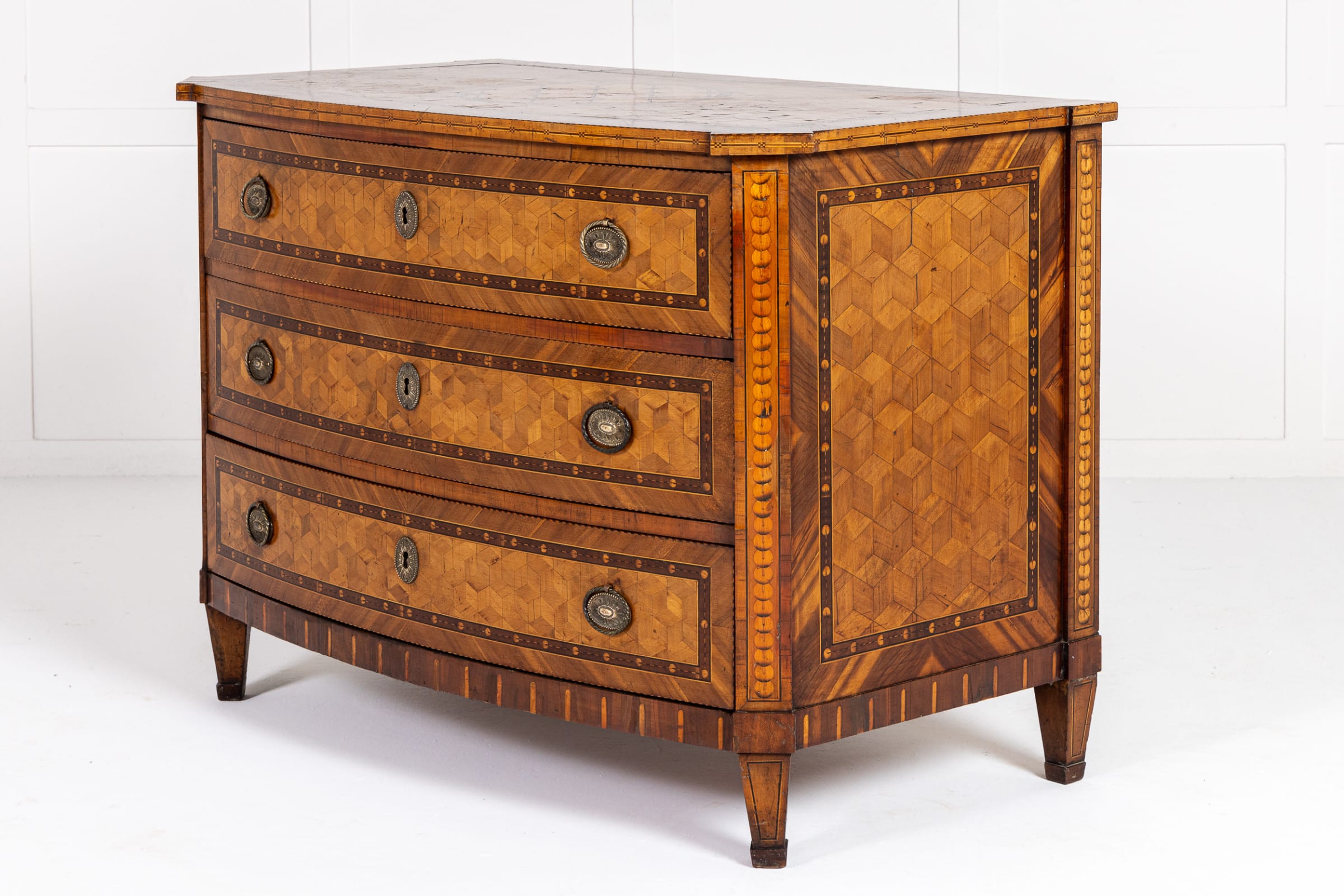 18th Century German Walnut Marquetry and Parquetry Commode | Lee Wright ...