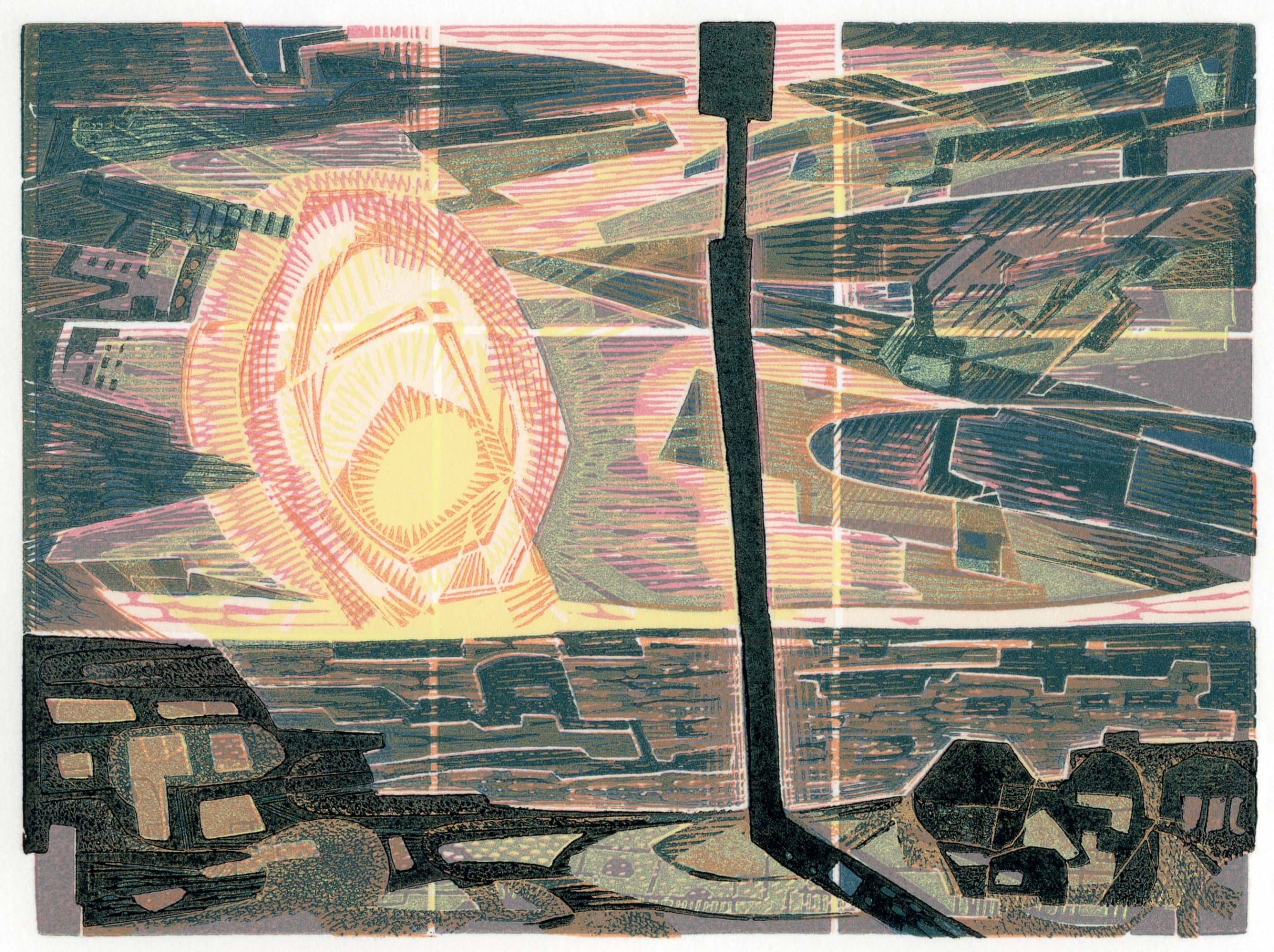 Neil Bousfield RE, The Rising Sun | London Original Print Fair