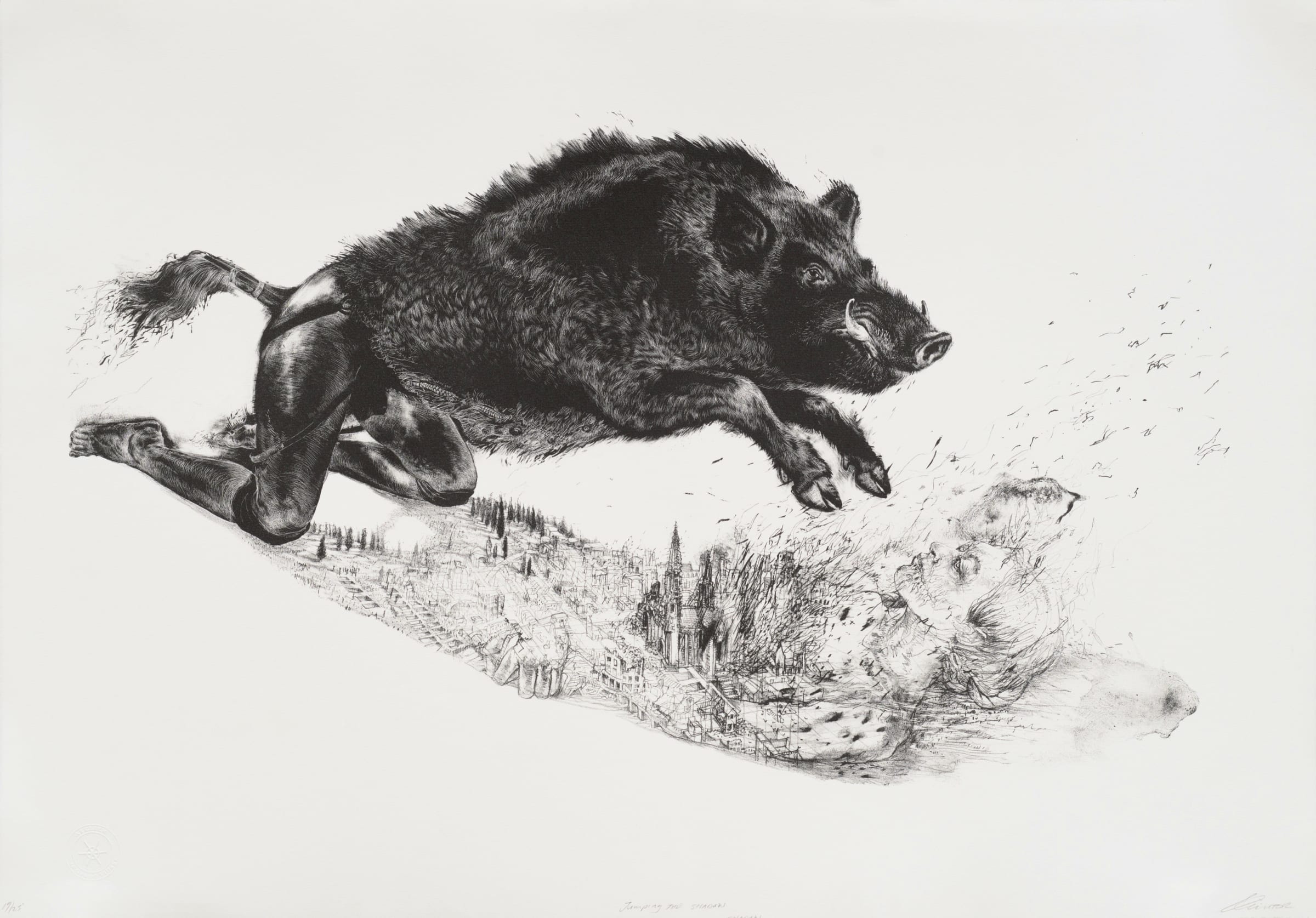 Diane Victor, Jumping the Shadow, 2017 | London Original Print Fair