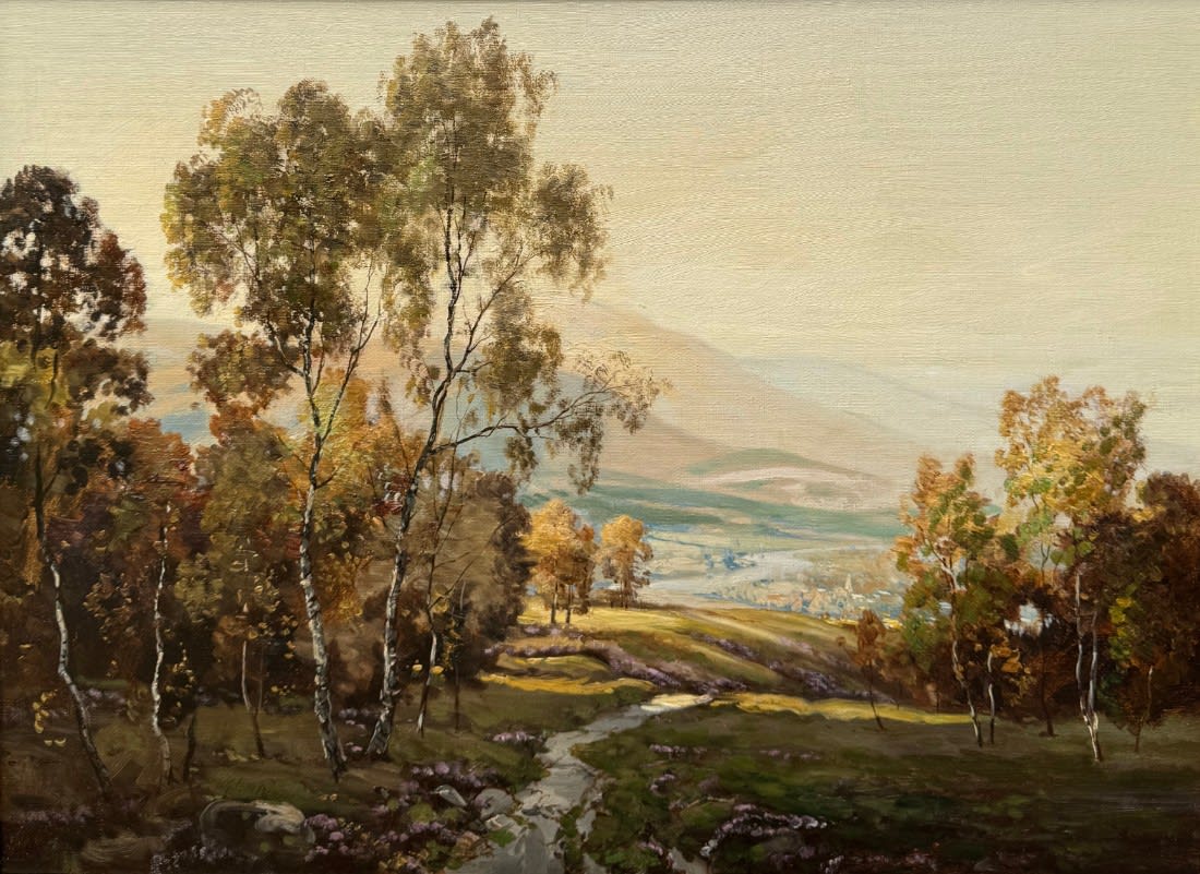 George Melvin Rennie, Looking down on Braemar | McEwan Gallery