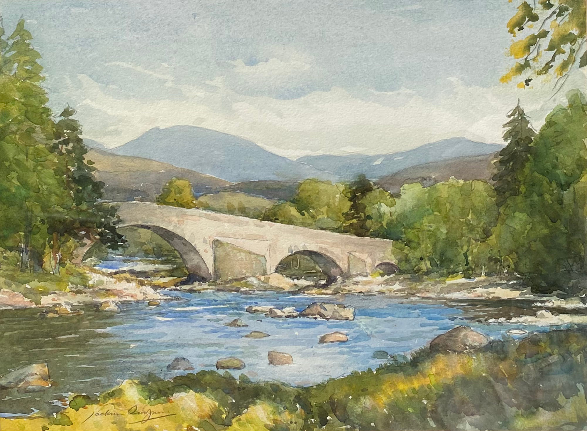 Henry Jackson Simpson MC, The Old Brig o'Dee, near Braemar | McEwan Gallery