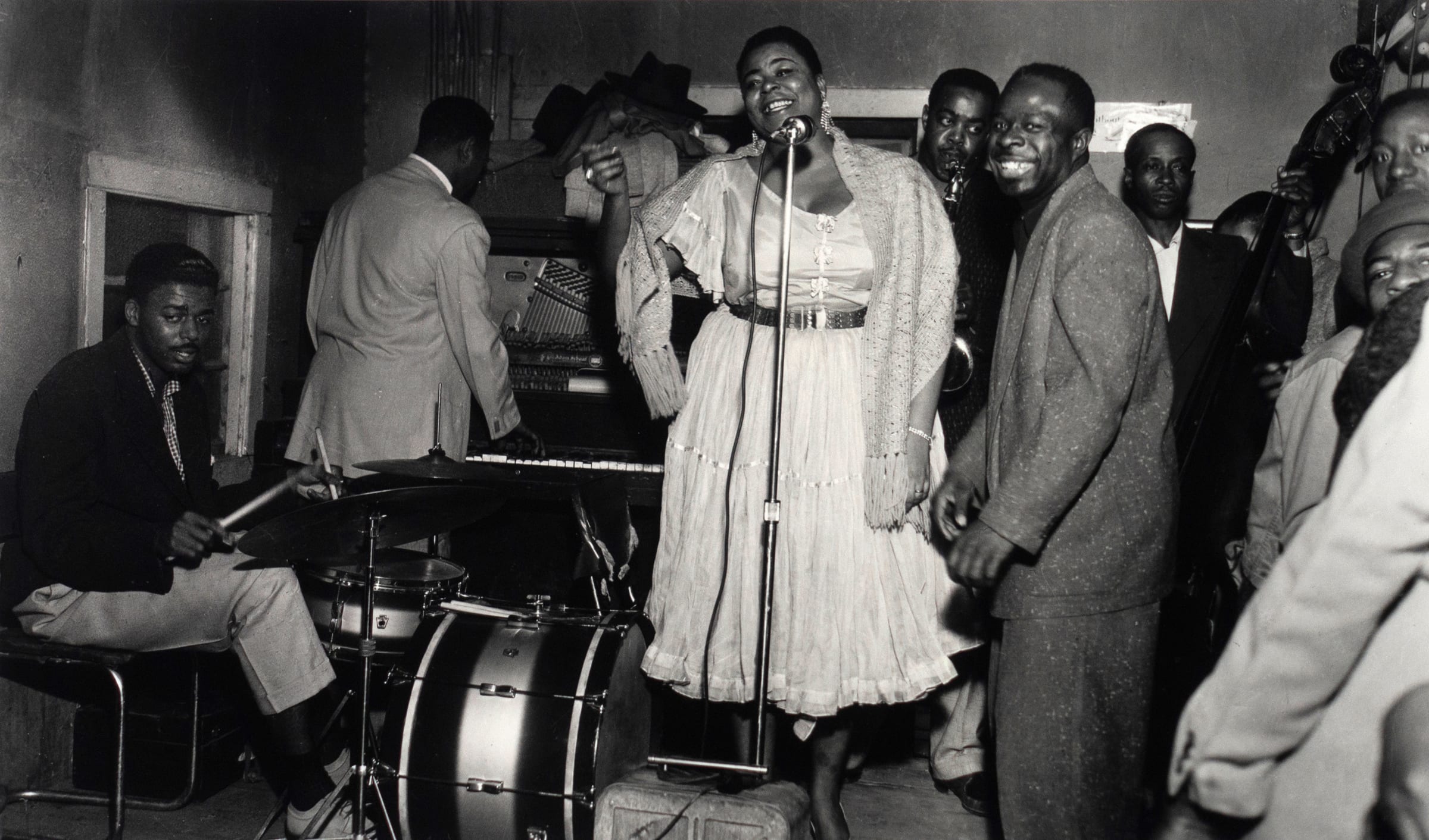 Ernest C. Withers, Big Maybelle with Rufus Thomas (to her left), 1950's ...