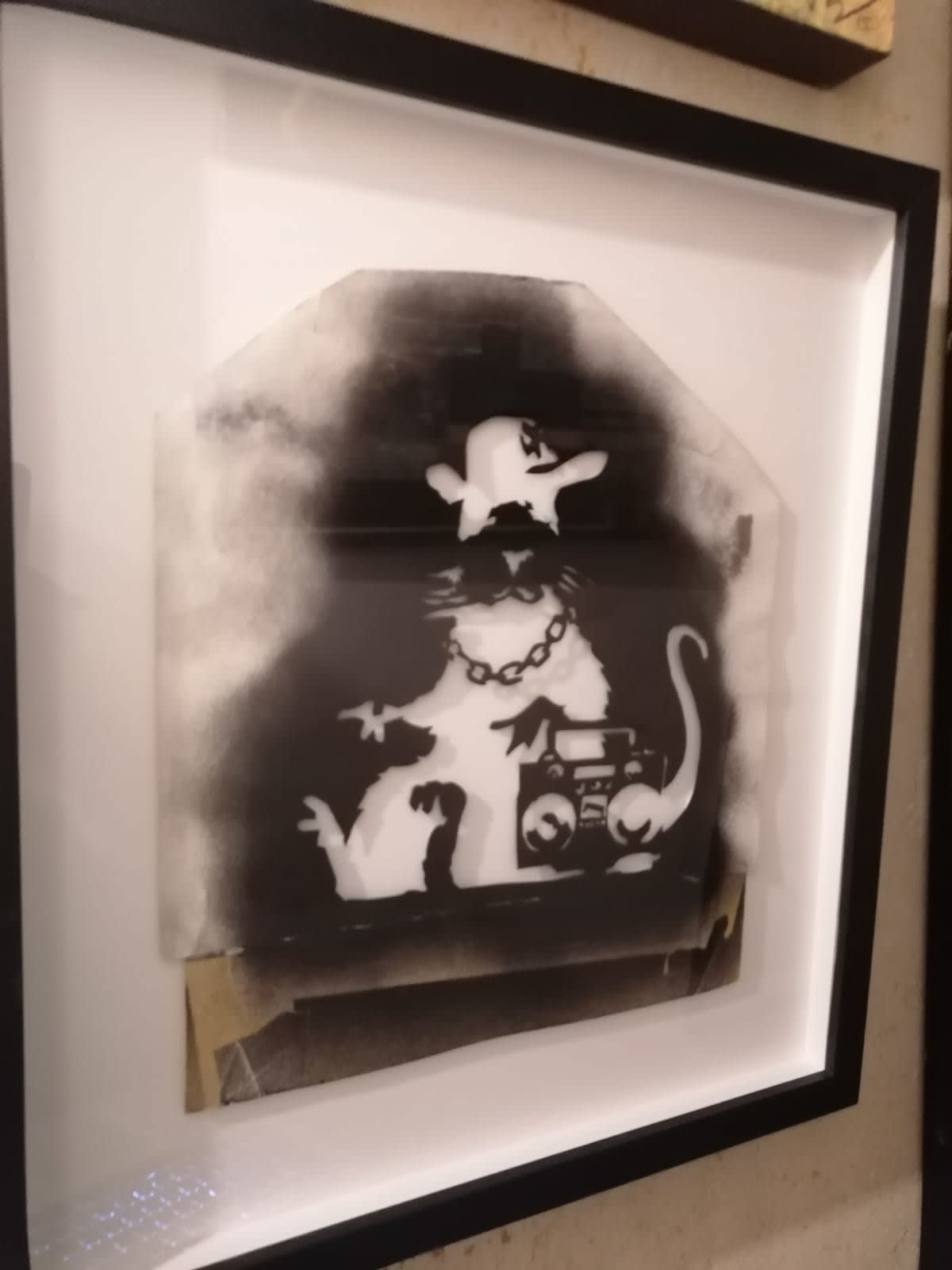 Banksy, Original stencil for Gangsta Rat aka Ghetto Blaster Rat or Boom ...