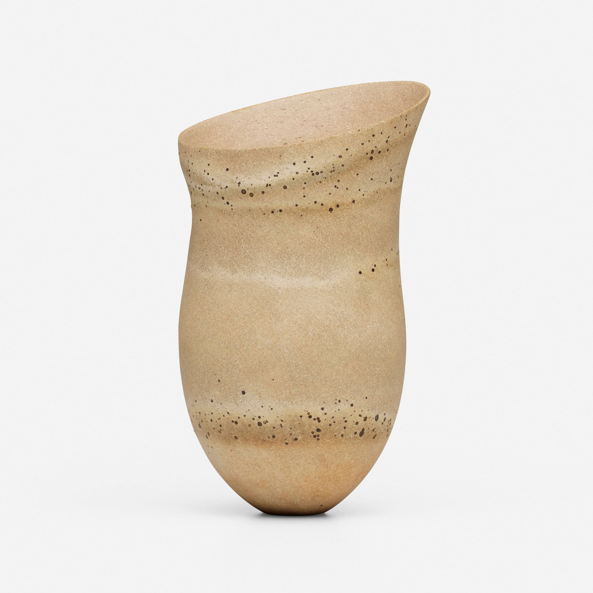 Jennifer Lee, Sandy pink, asymmetric tilted rim, speckled bands ...