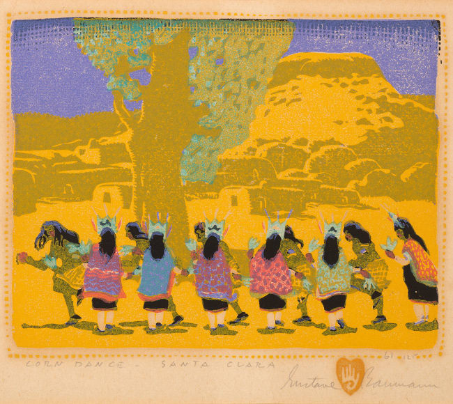 Gustave Baumann, Corn Dance - Santa Clara | The Owings Gallery