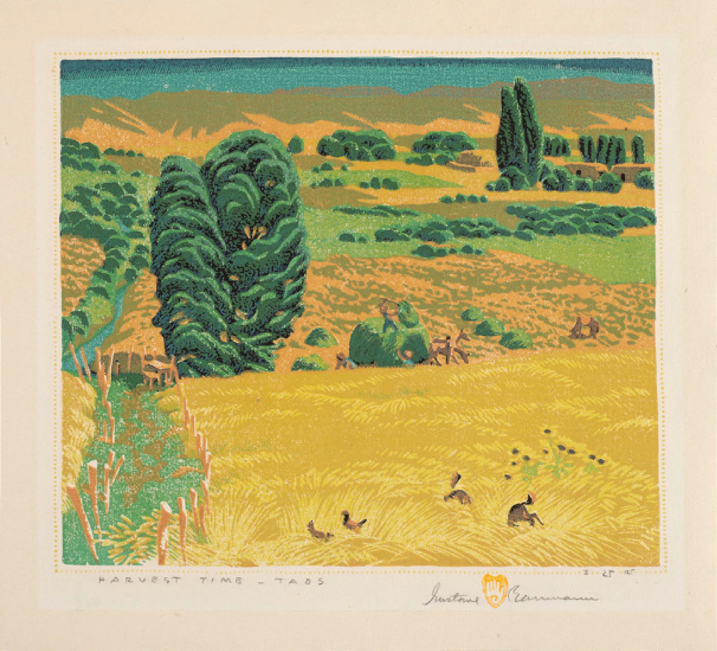 Gustave Baumann, Harvest Time - Taos | The Owings Gallery