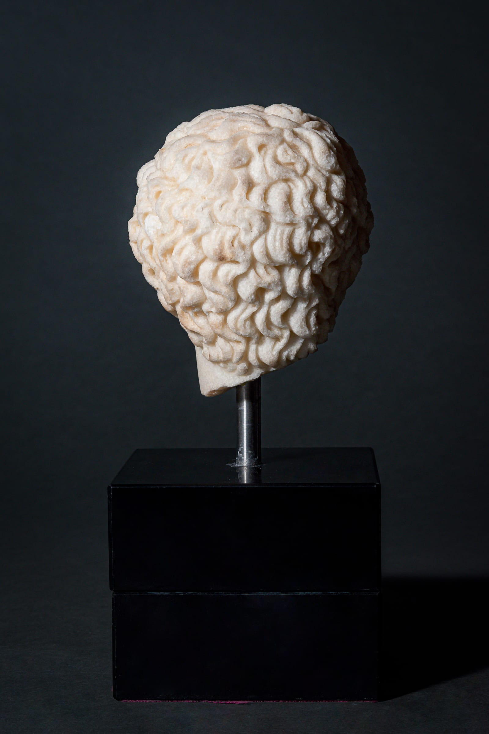 Greek small Marble Head of Ephebe, Ca. 3rd century BC | Orpheus Gallery