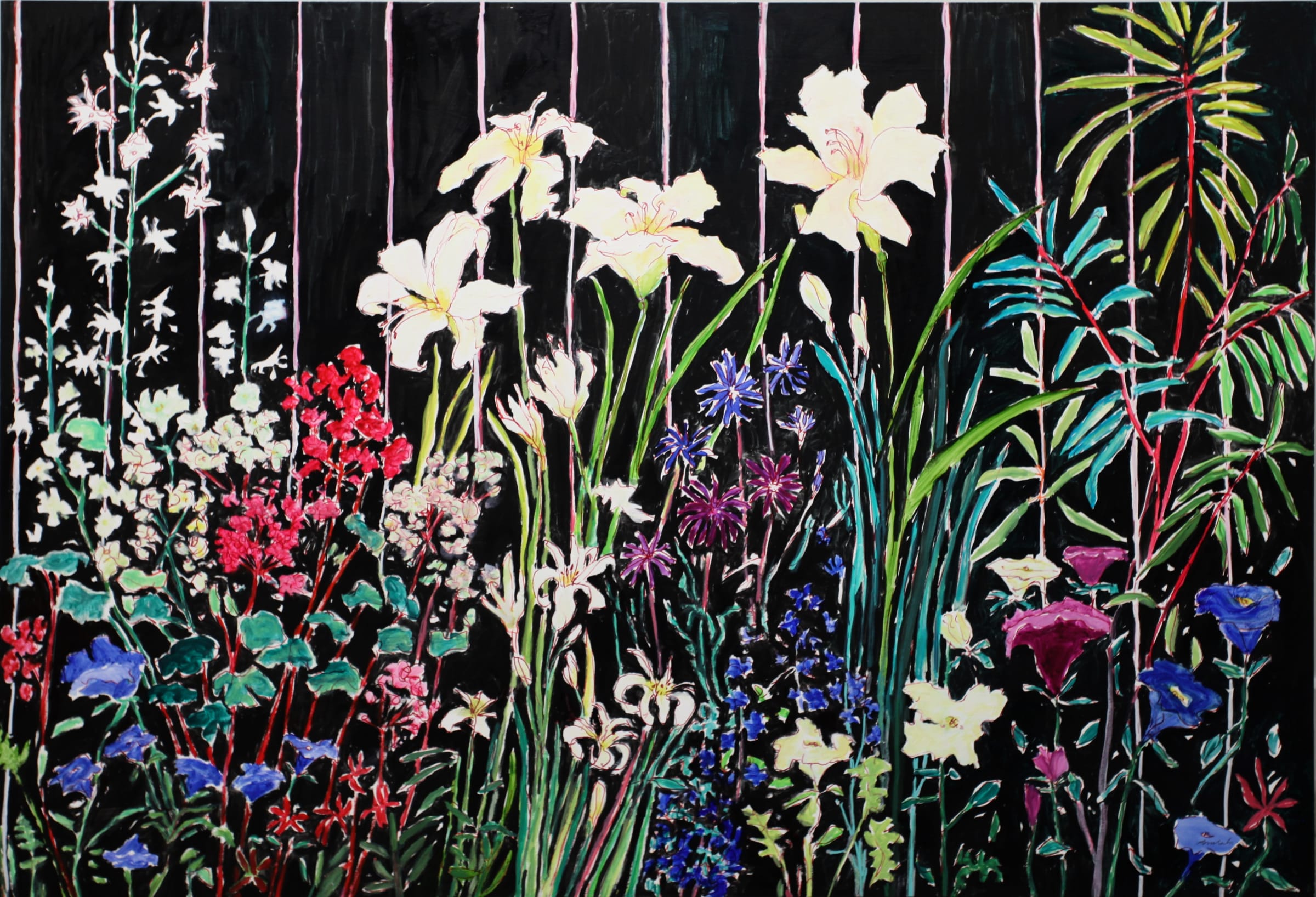Lynn Malin, Black Fence with Flowers in Front, 2022 | Peter Robertson ...