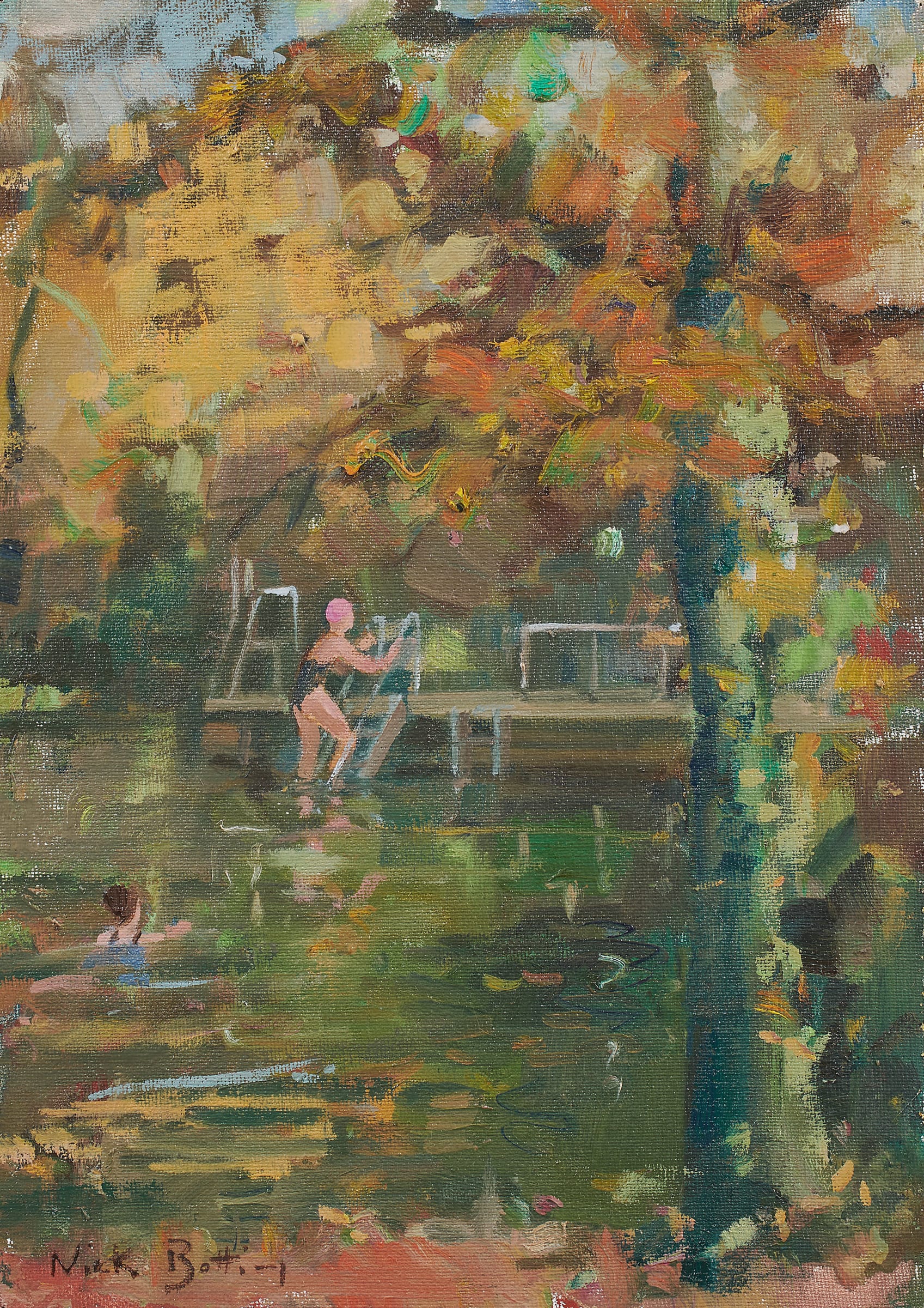 Nick Botting, The Autumn Swimmers, Kenwood Ladies' Pond | Portland Gallery
