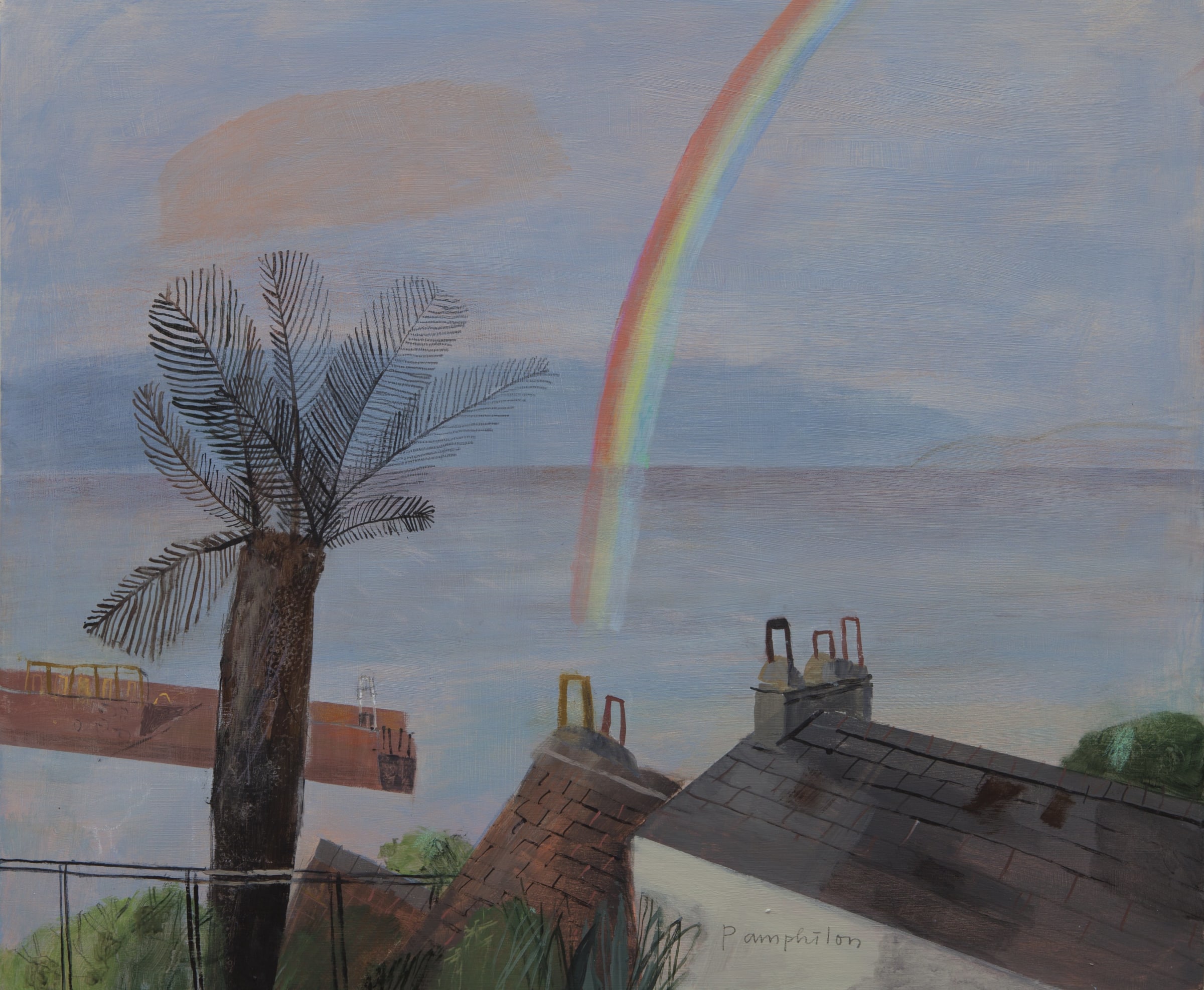 Elaine Pamphilon, Rainbow Falling into the Harbour, St Ives | Portland ...
