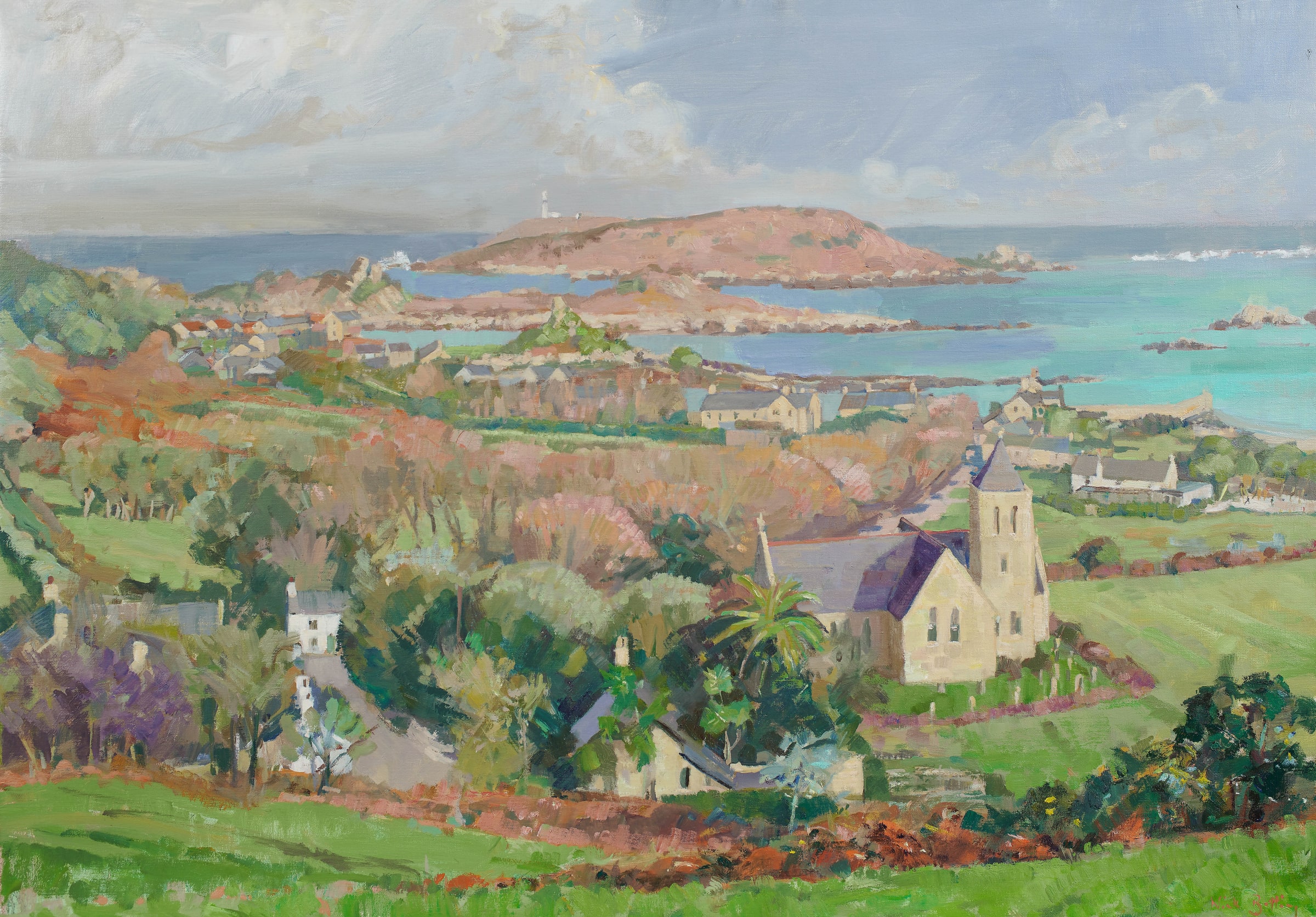 Nick Botting, North, Northeast from Tresco with Sun | Portland Gallery