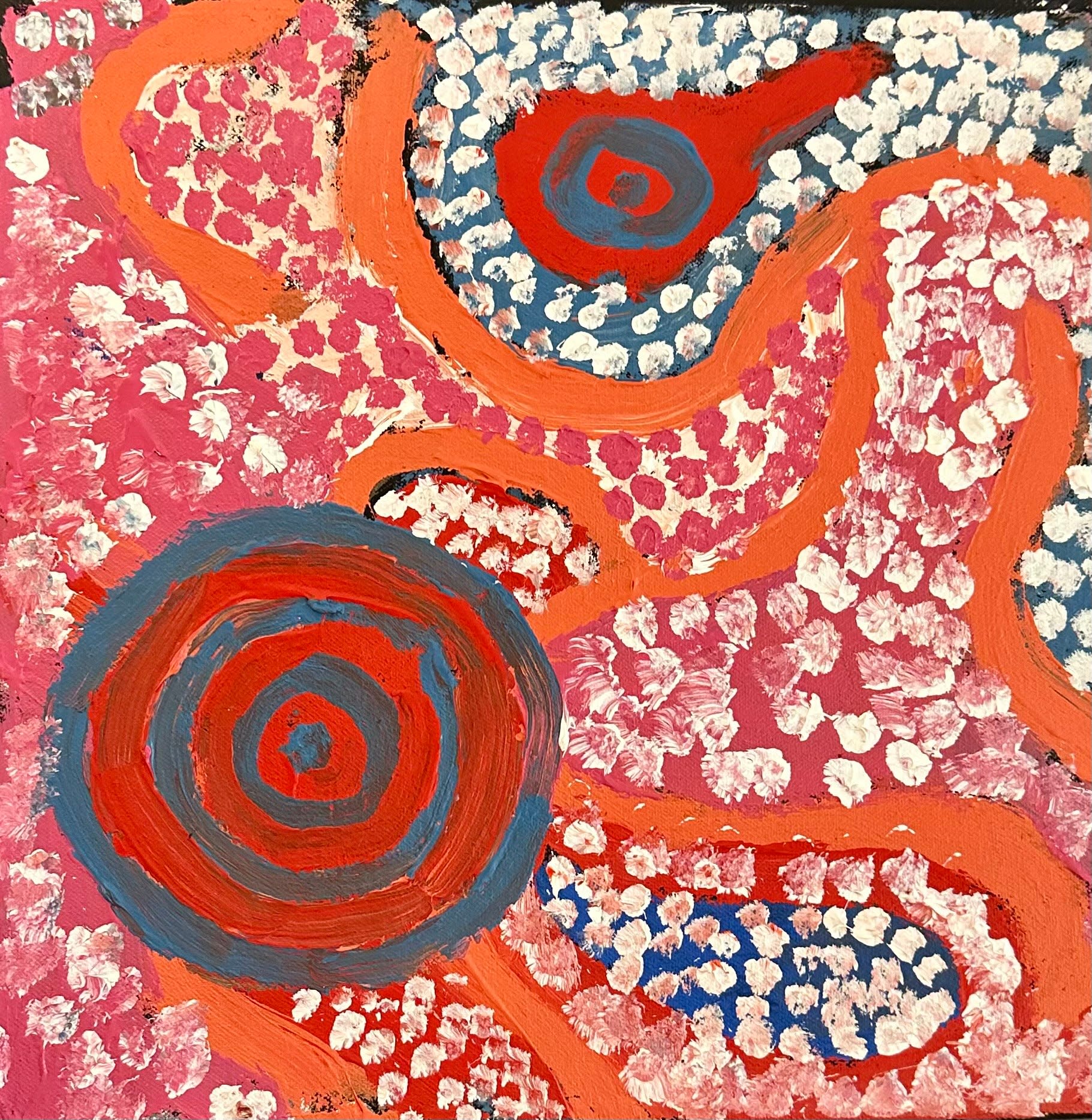 Aboriginal Art, Clarise Nampijinpa Poulson - Nguru Yurntumu-wana II ...