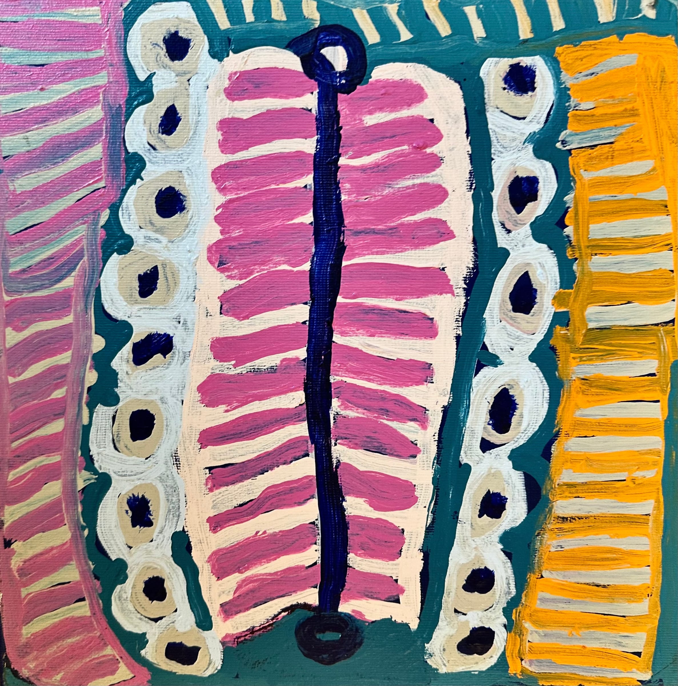 Aboriginal Art, Murdie Nampijinpa Morris - Malikijarra Jukurrpa XI (Two ...