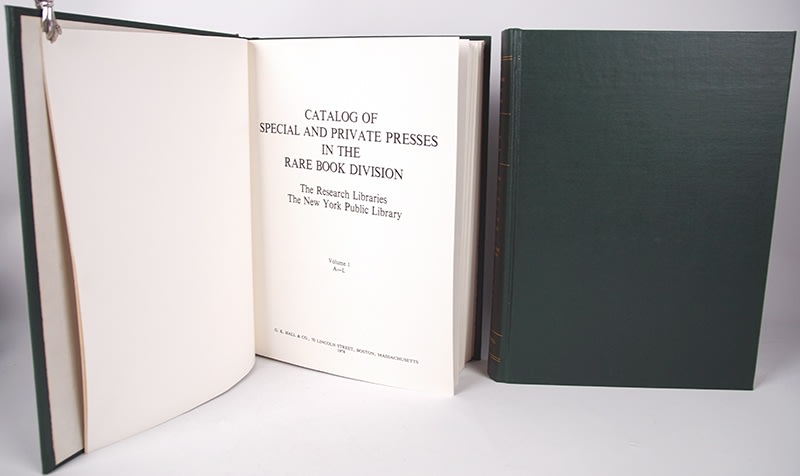 Catalog of Special and Private Presses in the Rare Book Division. The ...