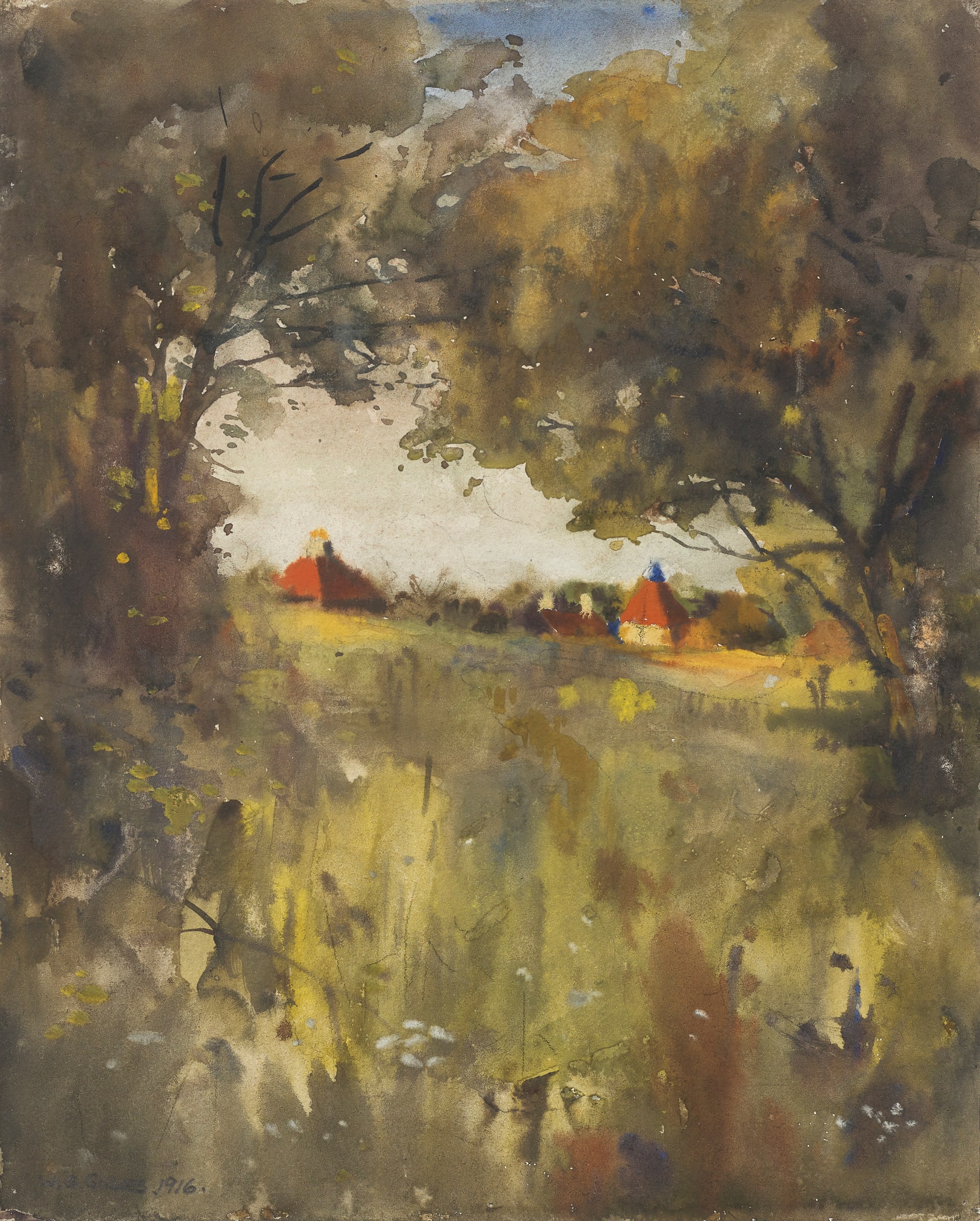 William Gillies RSA, Spillmersford, Pencaitland, 1916 | Royal Scottish ...